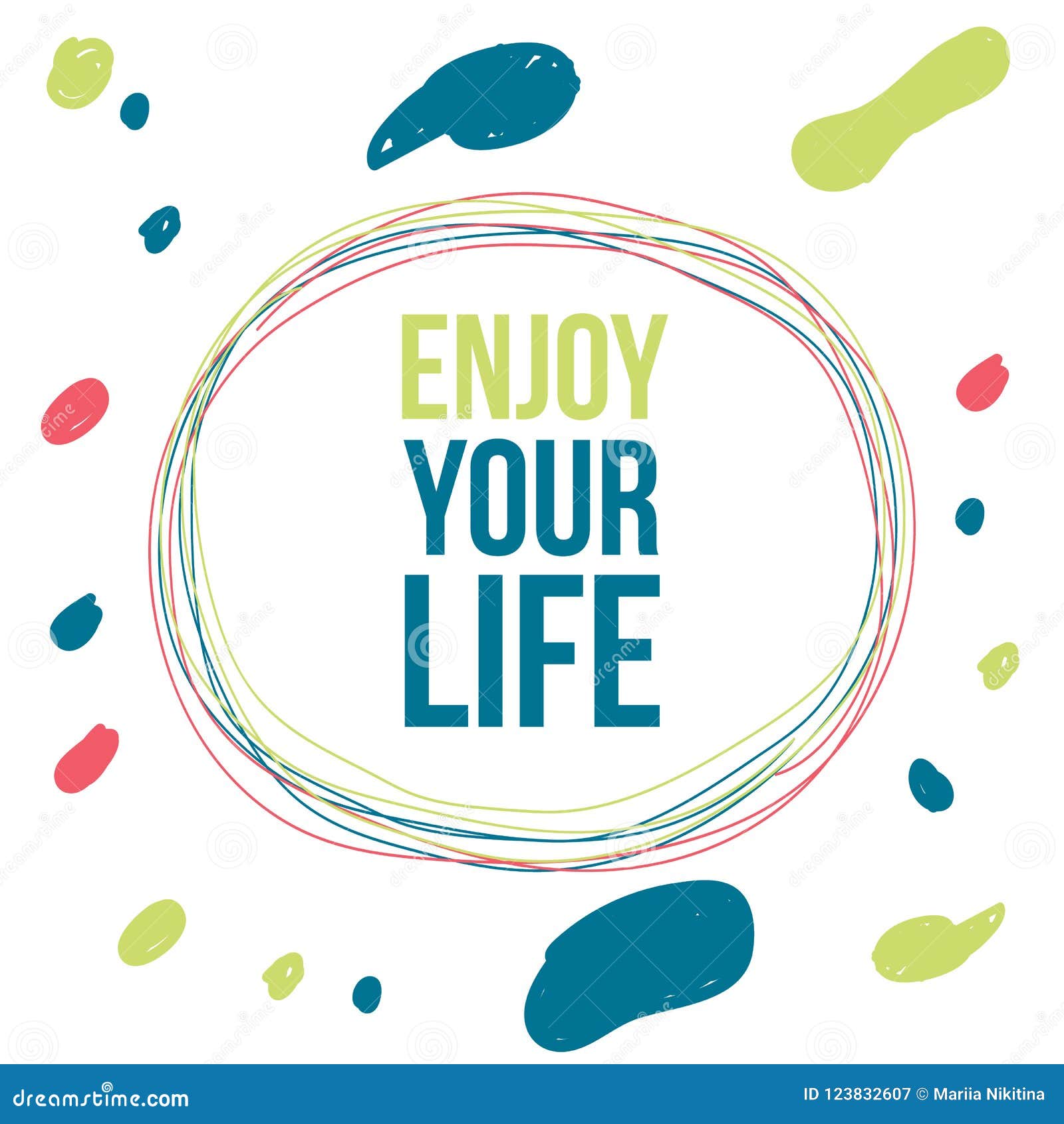 Enjoy Life Quote Lettering Graphic Design Vector Stock Vector ...