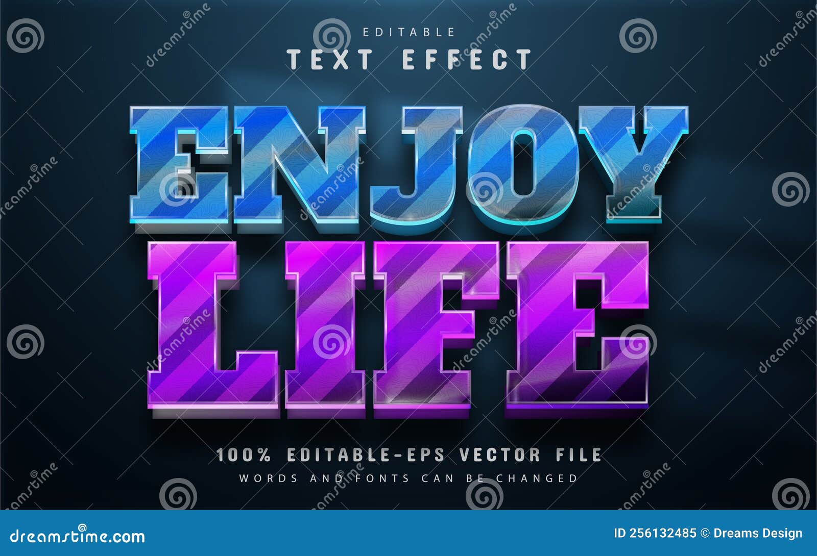 Enjoy Life Text Effect Editable Stock Vector - Illustration of ...