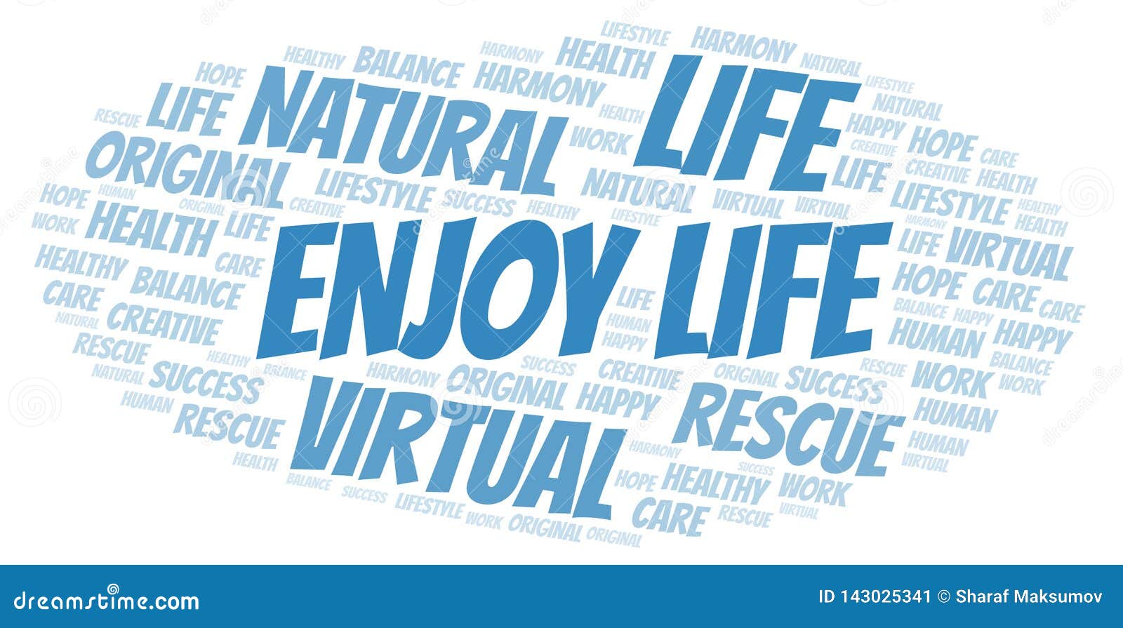Enjoy Life word cloud stock illustration. Illustration of wordcloud ...