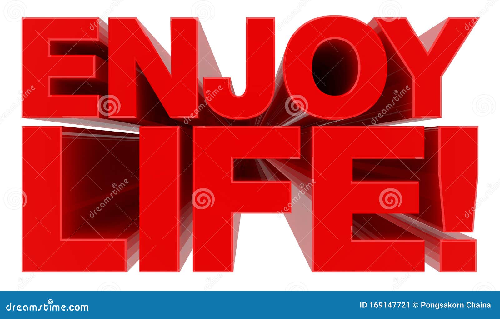 ENJOY LIFE Word on White Background 3d Rendering Stock Illustration ...