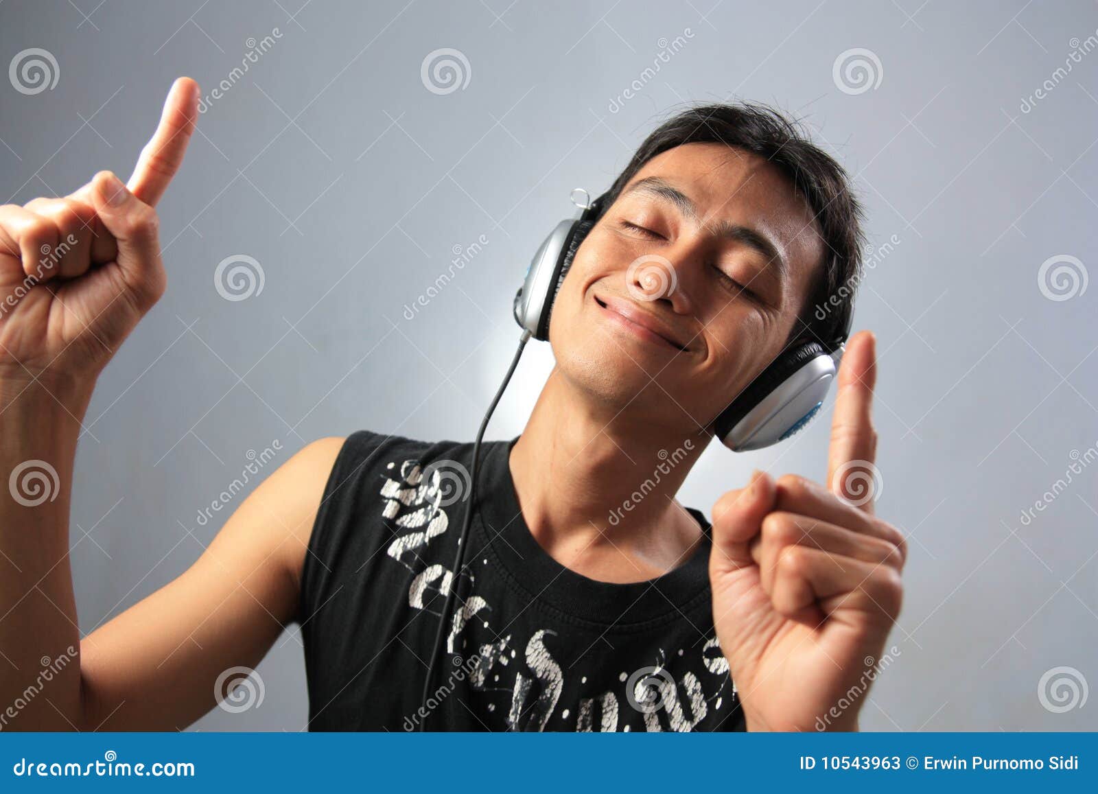 Enjoy music stock image. Image of feeling, glad, music - 10543963