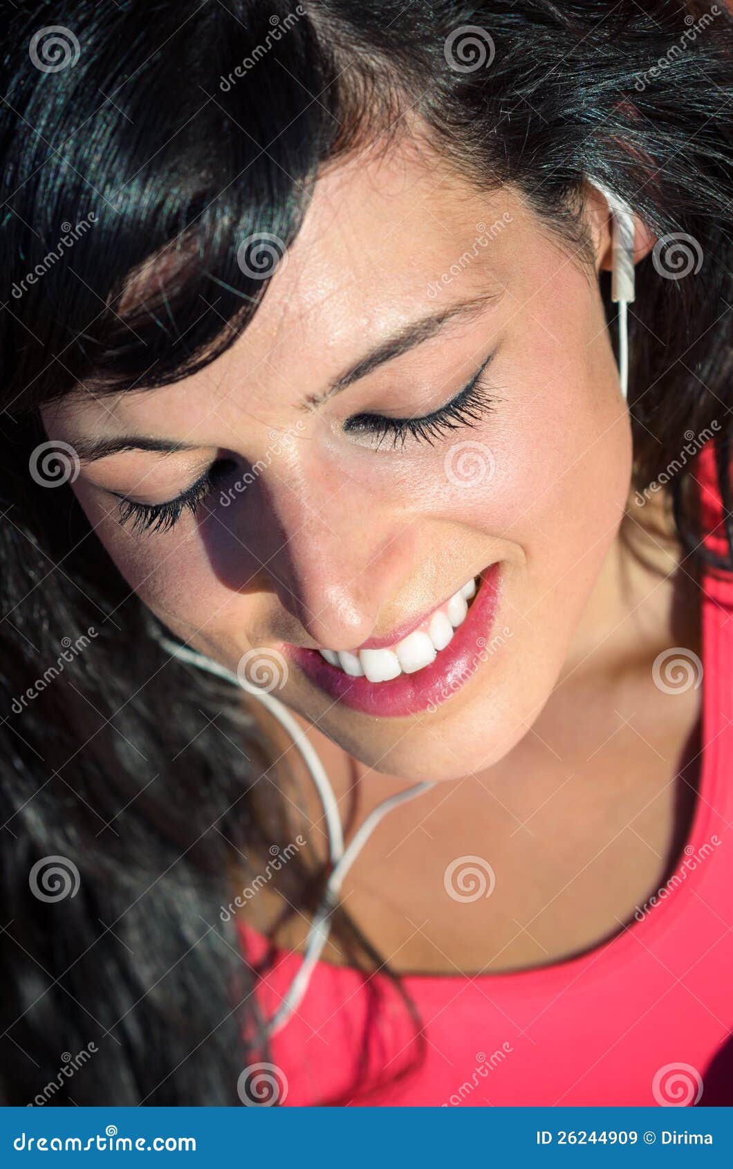 Enjoy the music stock image. Image of beauty, earphones - 26244909
