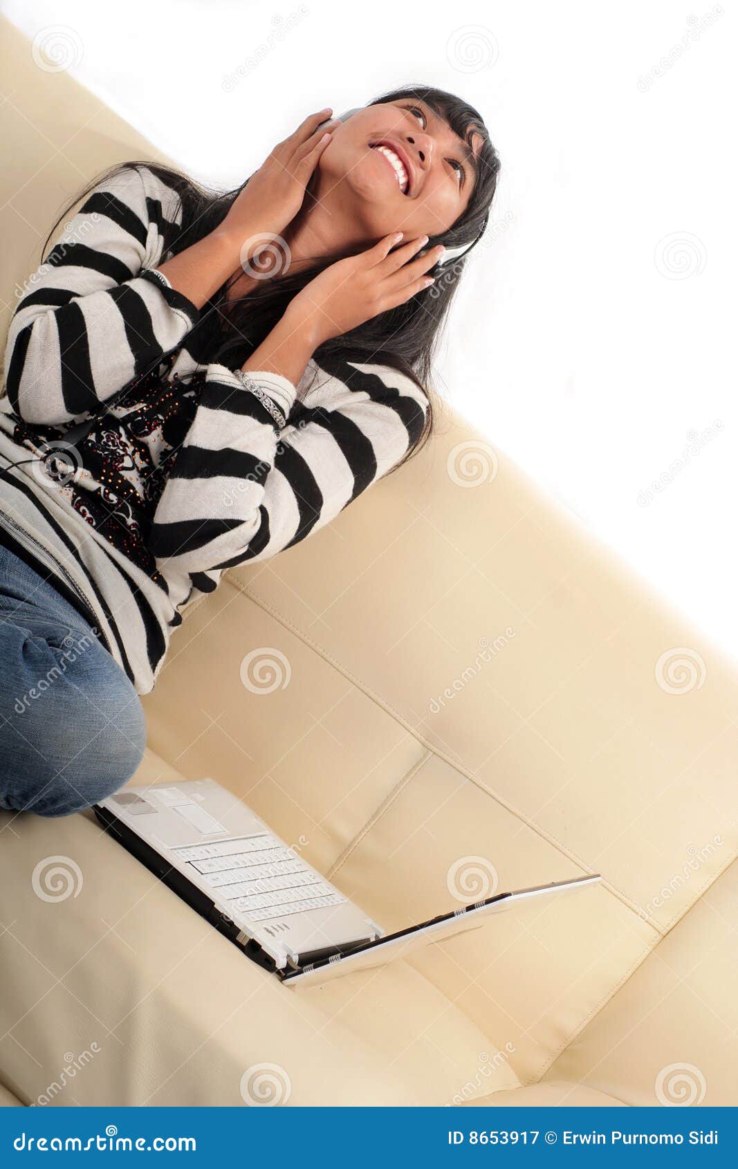 Enjoy music stock image. Image of listen, copy, feel, people - 8653917