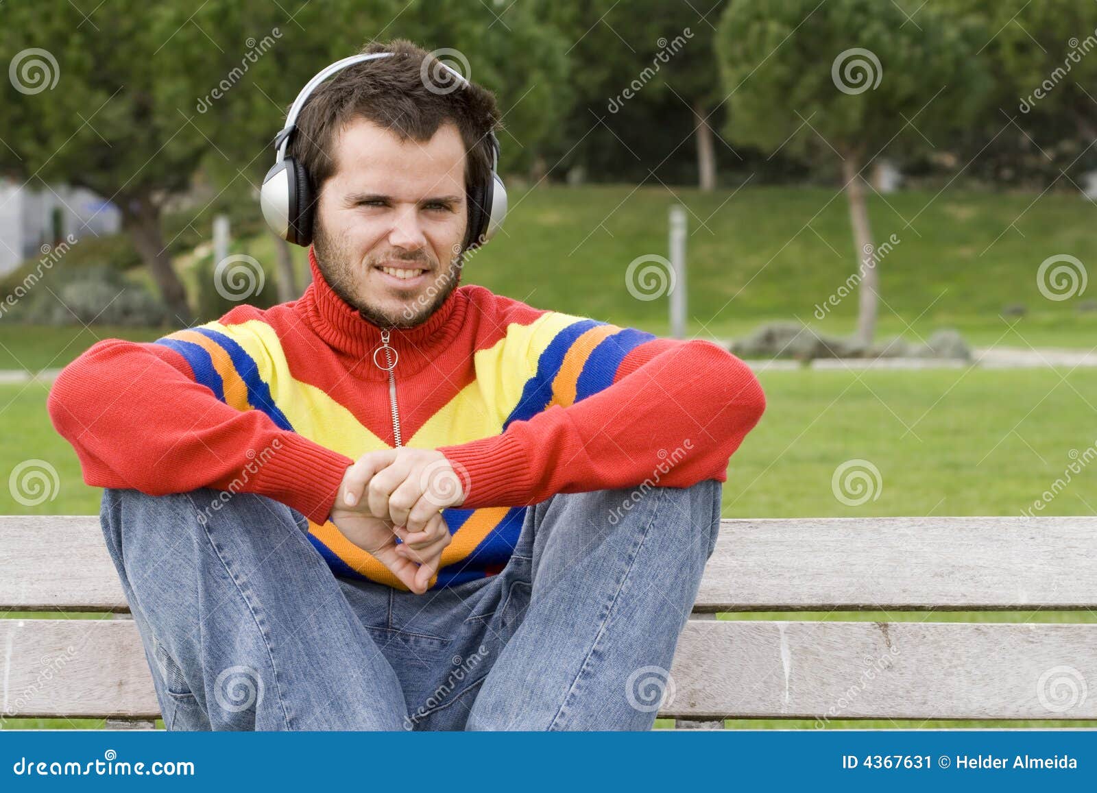 Enjoy music outdoor stock image. Image of happy, freedom - 4367631