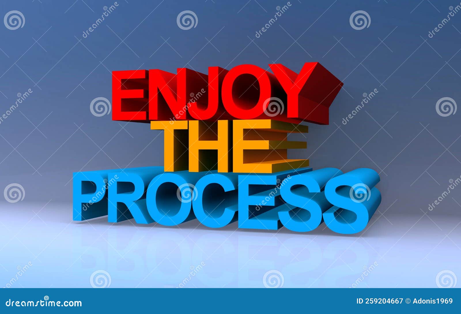 Enjoy the process on blue stock illustration. Illustration of ...