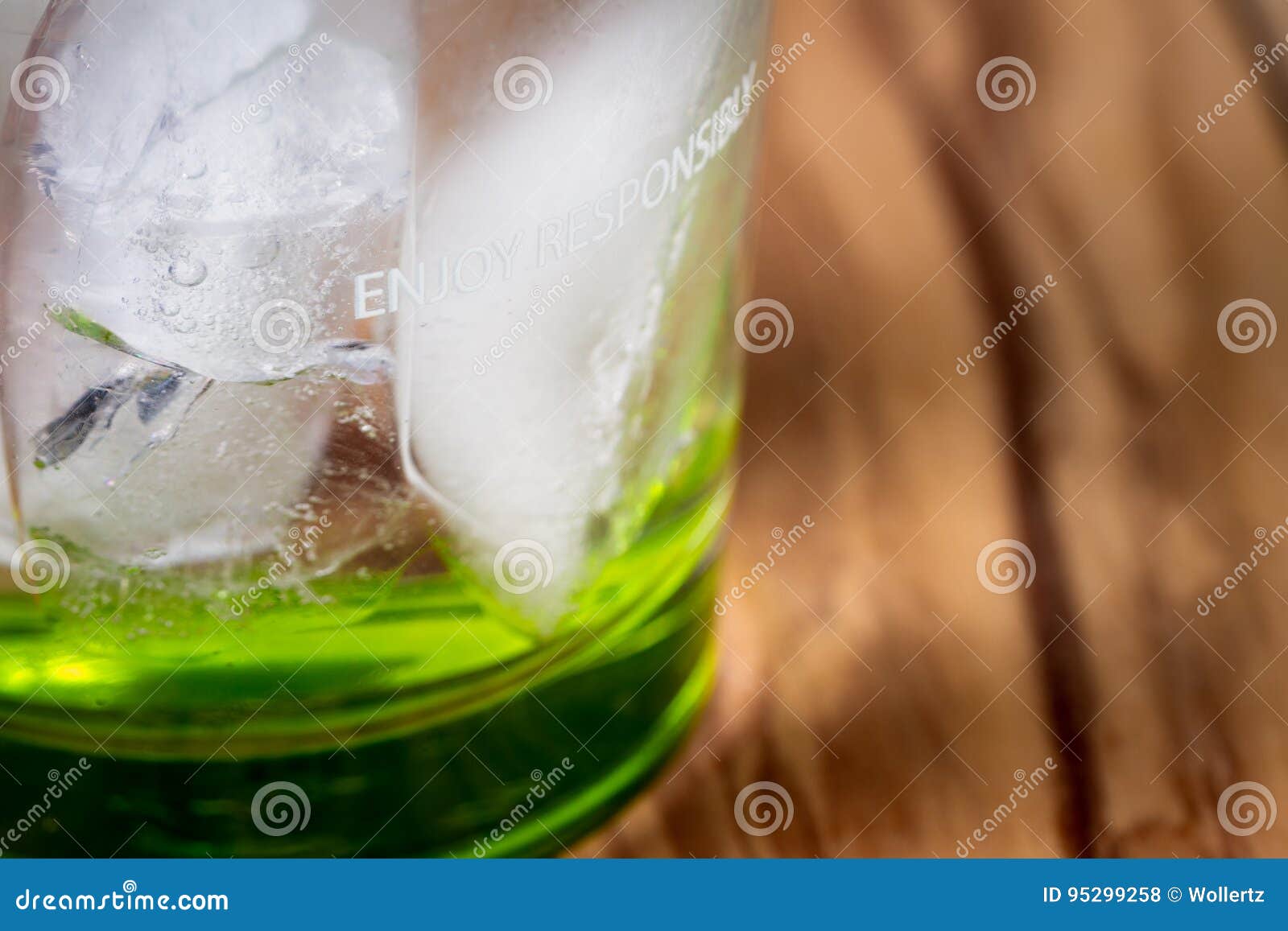 Enjoy Responsibly Edged on a Glass Stock Photo - Image of served, drink ...