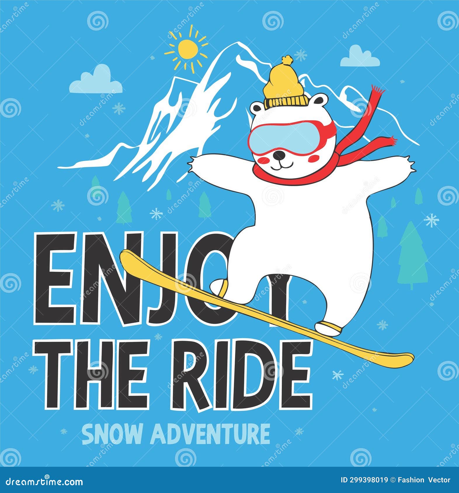 Enjoy the Ride Animals Print Vector Art Stock Vector - Illustration of ...