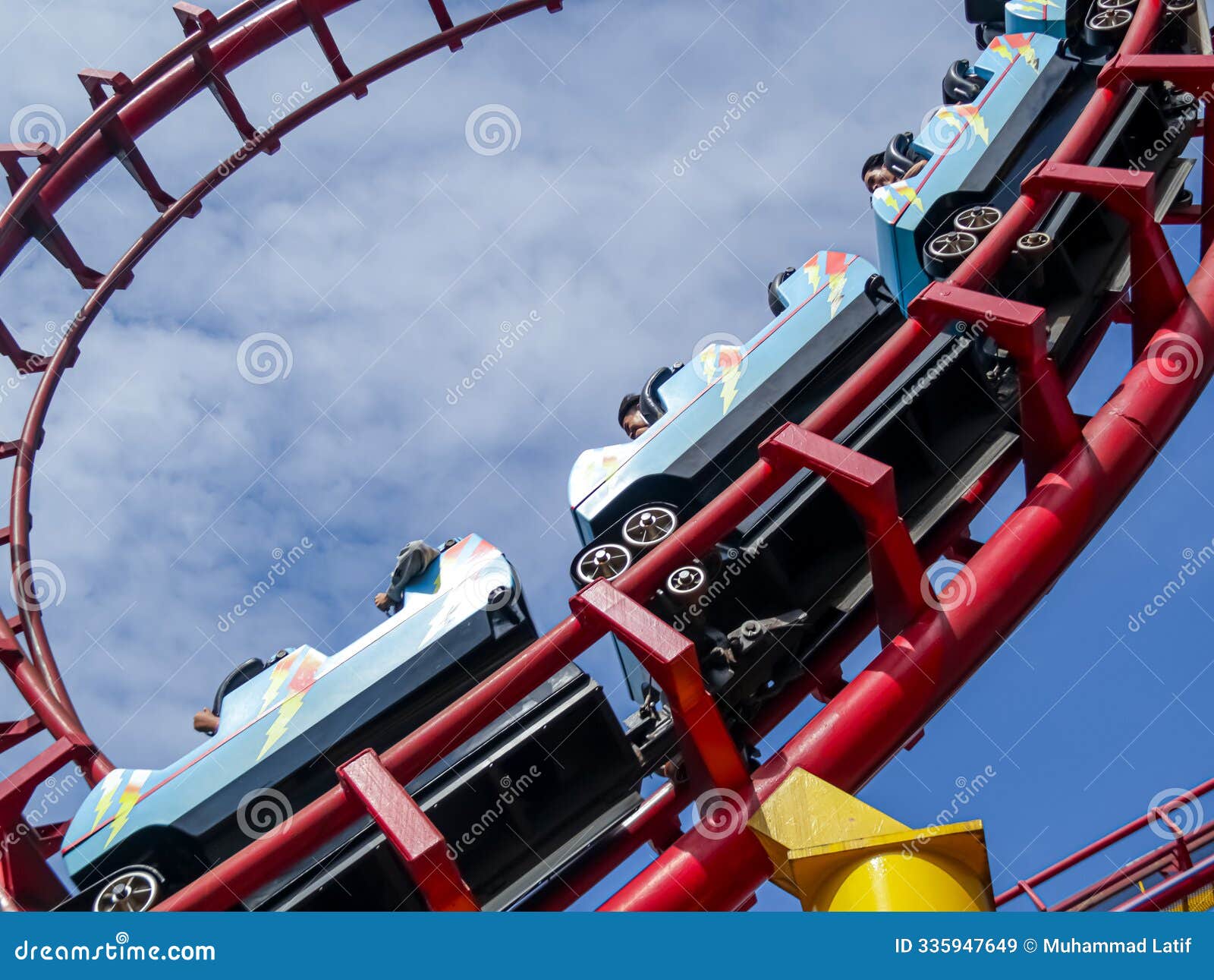 Enjoy the Roller Coaster Ride with Blue Sky Background Editorial Stock ...