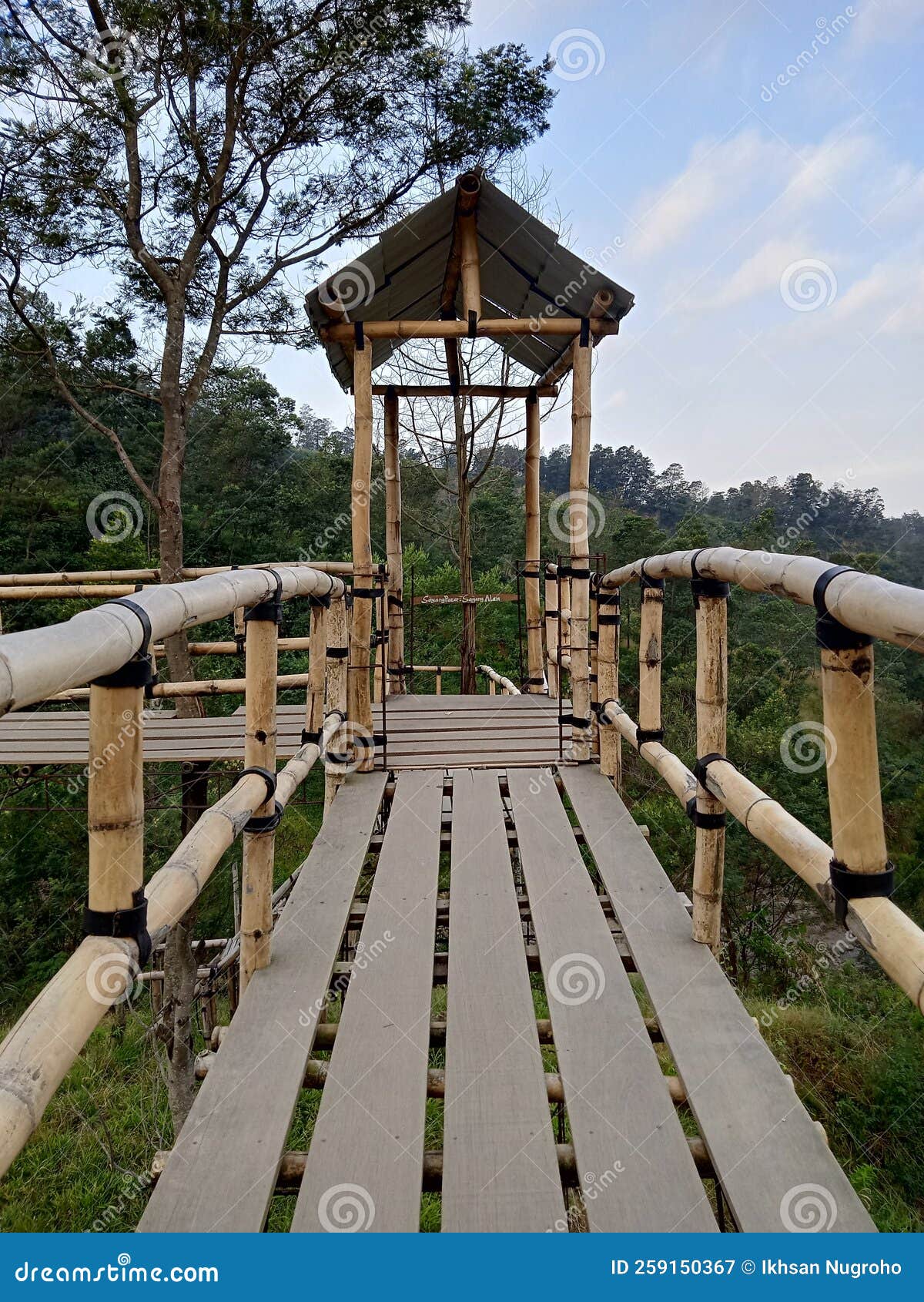 Enjoy the Scenery Made of Bamboo Stock Image - Image of enjoy, bamboo ...