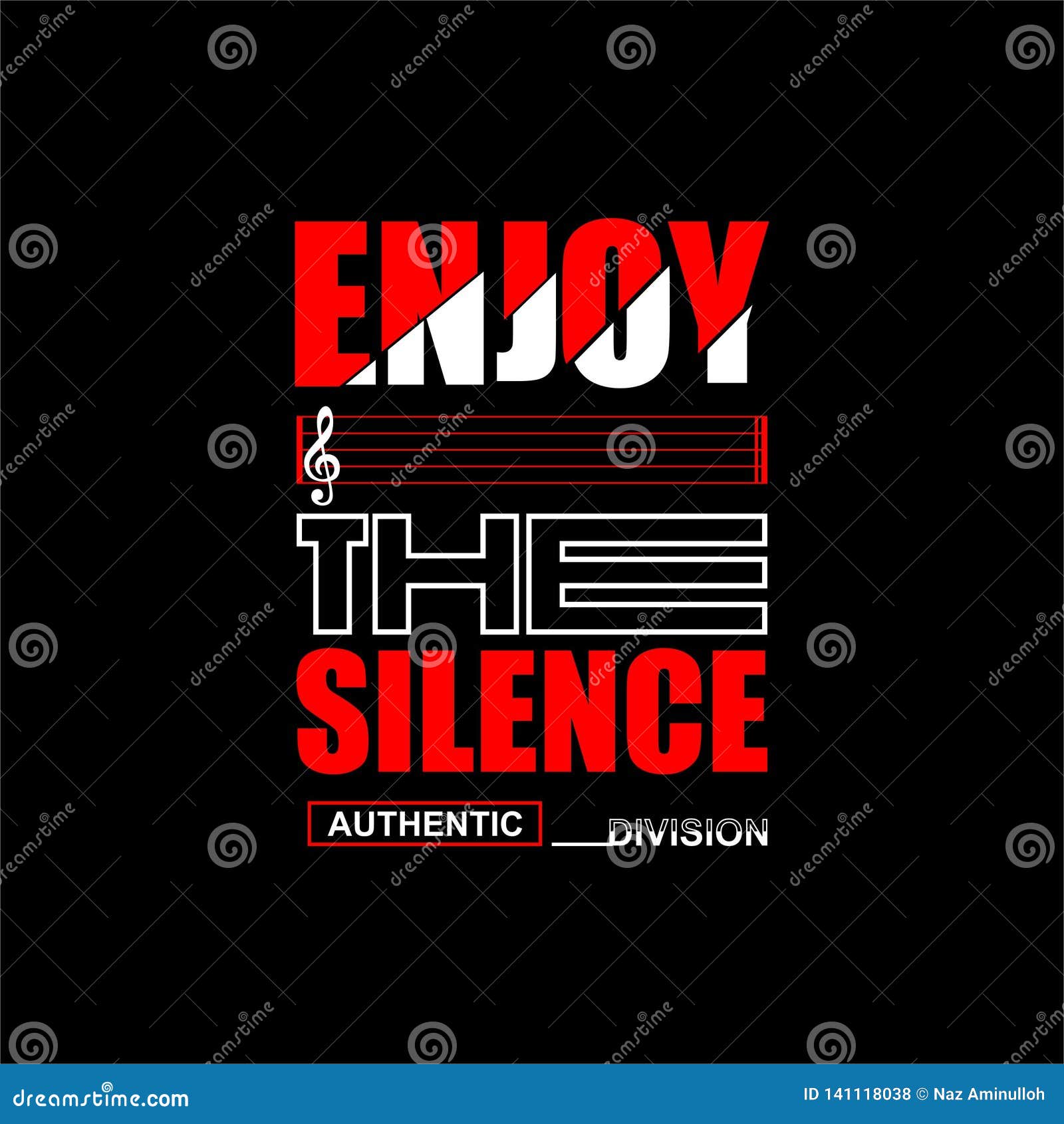 Enjoy the Silence stock vector. Illustration of aceleration - 141118038