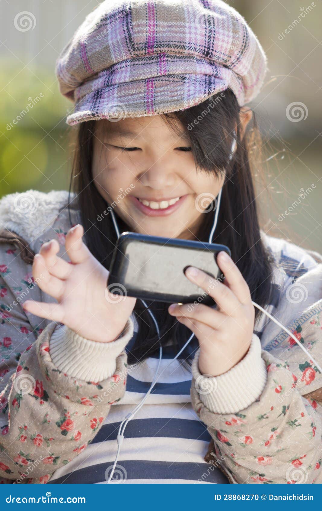 Enjoy Smart phone stock photo. Image of asia, female - 28868270