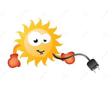 Enjoy Solar Energy Comic Character Stock Vector - Illustration of kids ...