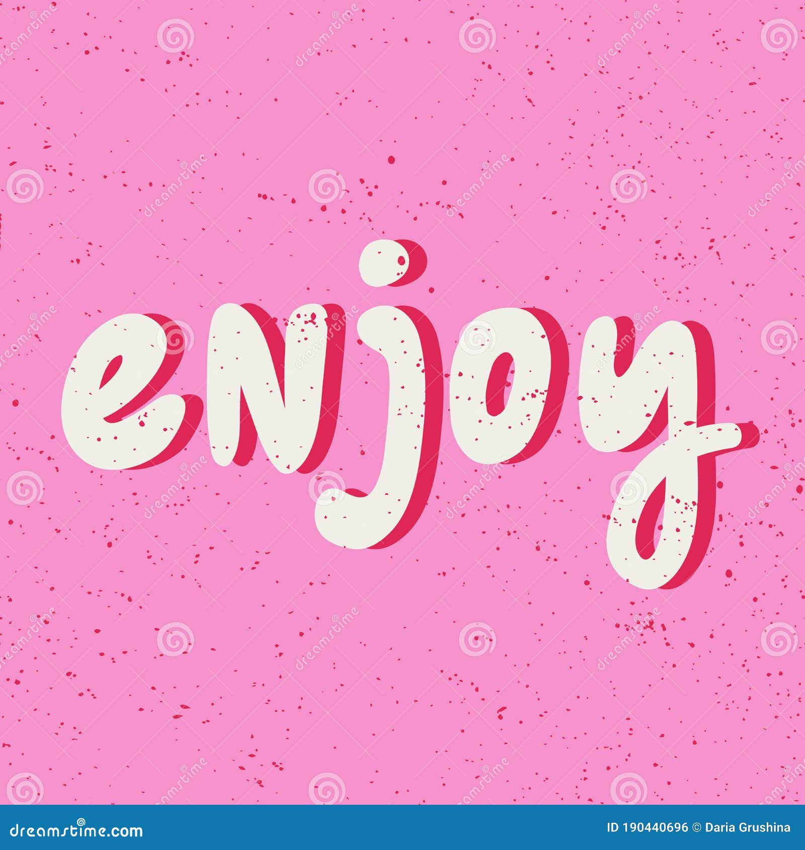 Enjoy. Sticker for Social Media Content. Vector Hand Drawn Illustration ...