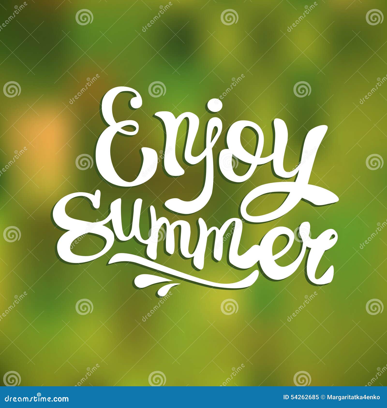 Enjoy summer stock vector. Illustration of chalkboard - 54262685