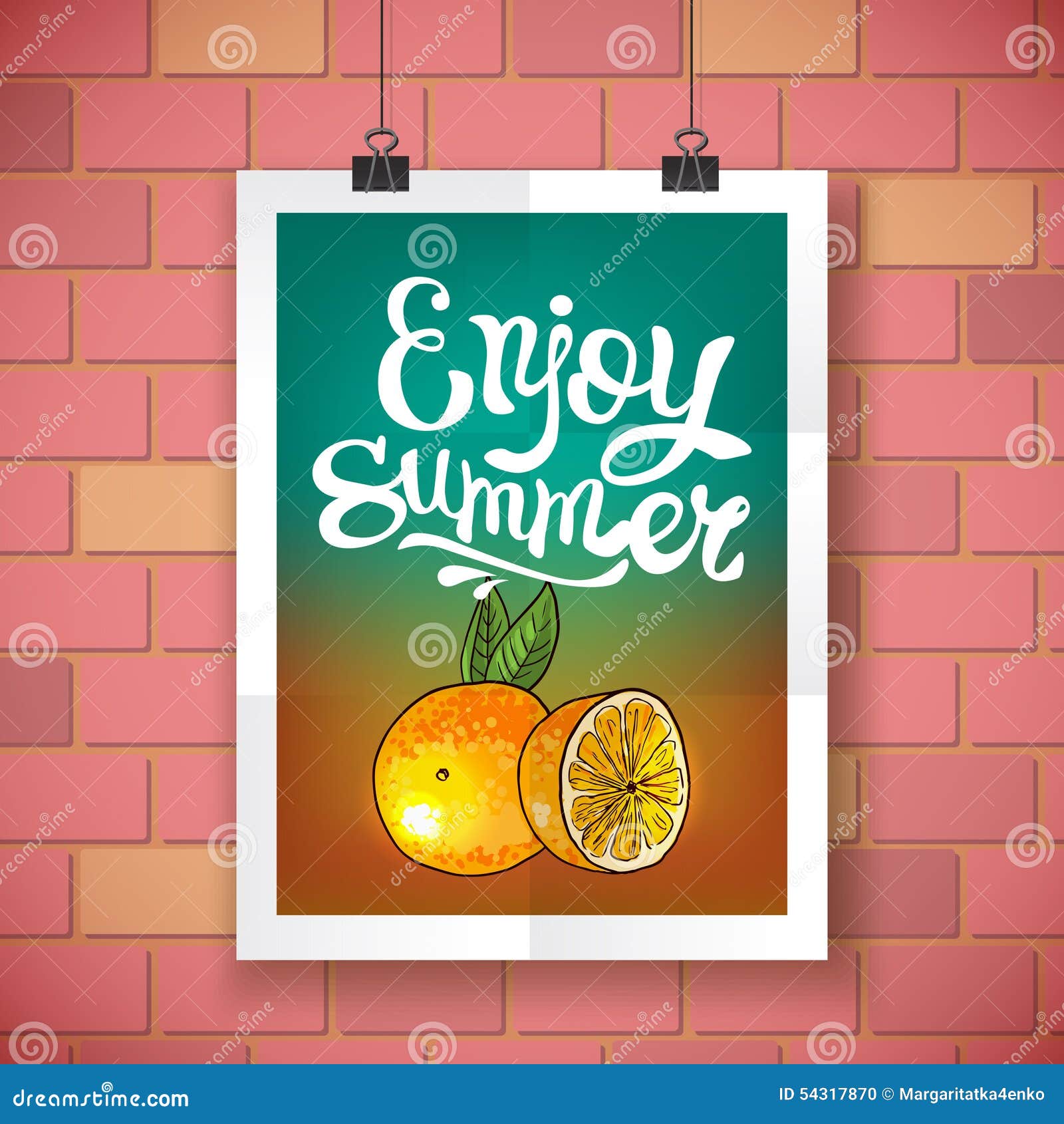 Enjoy summer stock vector. Illustration of concept, advertise - 54317870