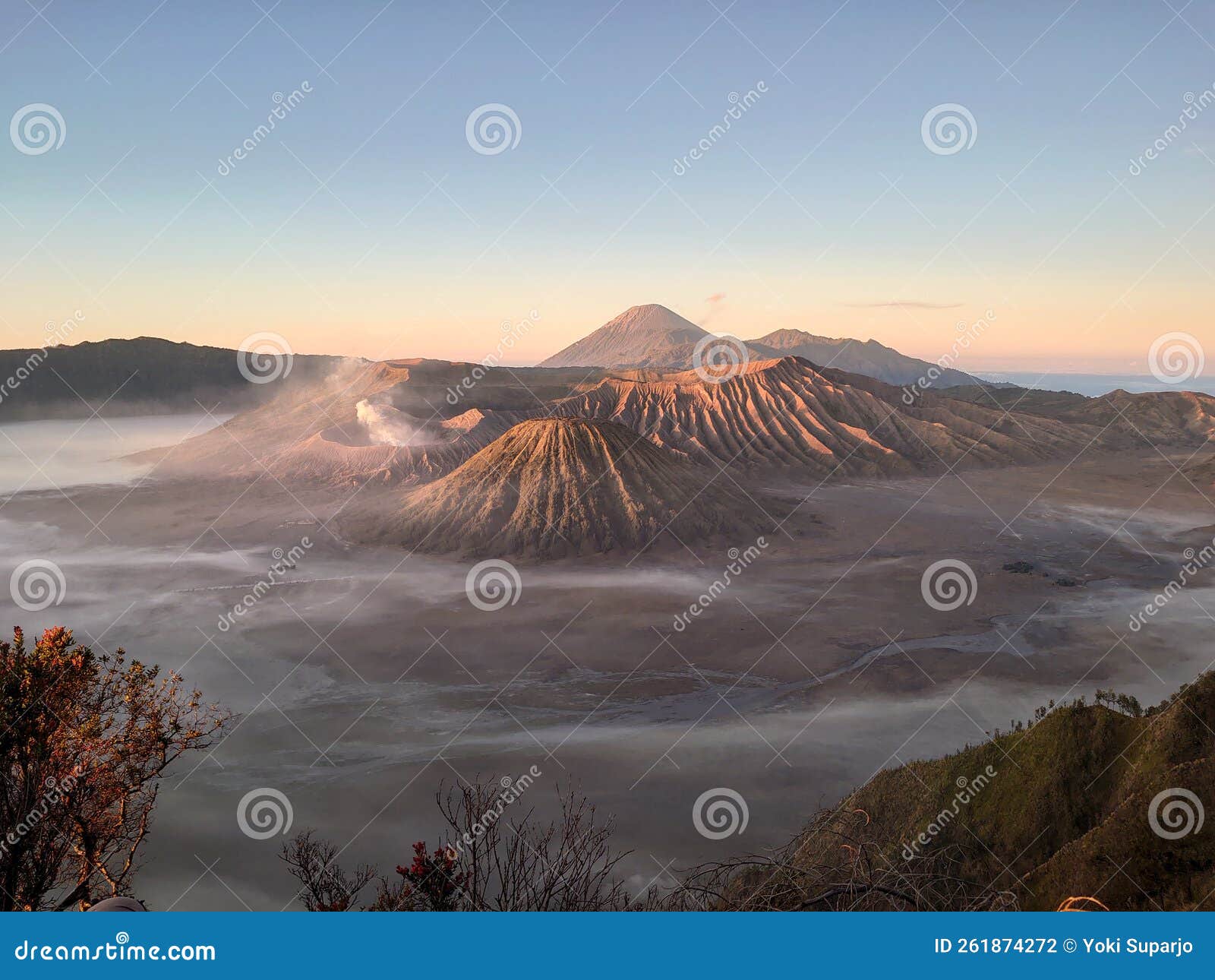Enjoy the Sunrise in the Mountains of Bromo Indonesia Stock Photo ...