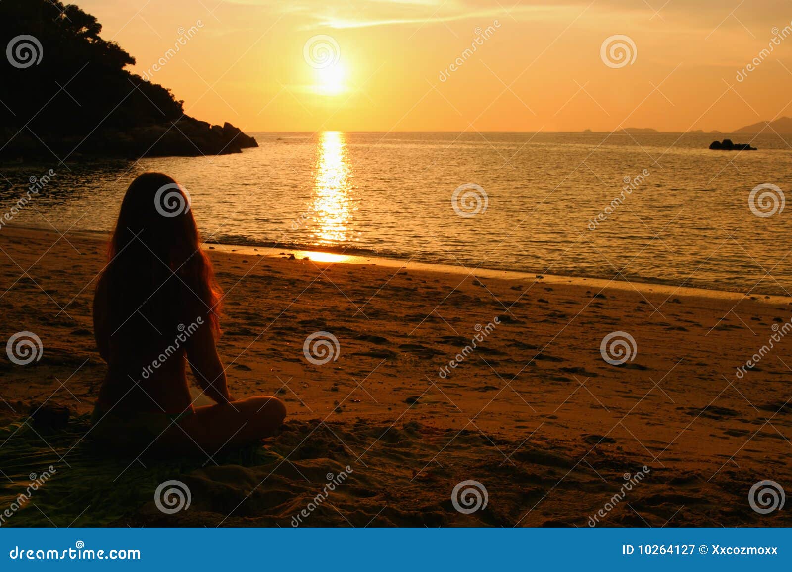 Enjoy the sunset stock image. Image of hands, person - 10264127