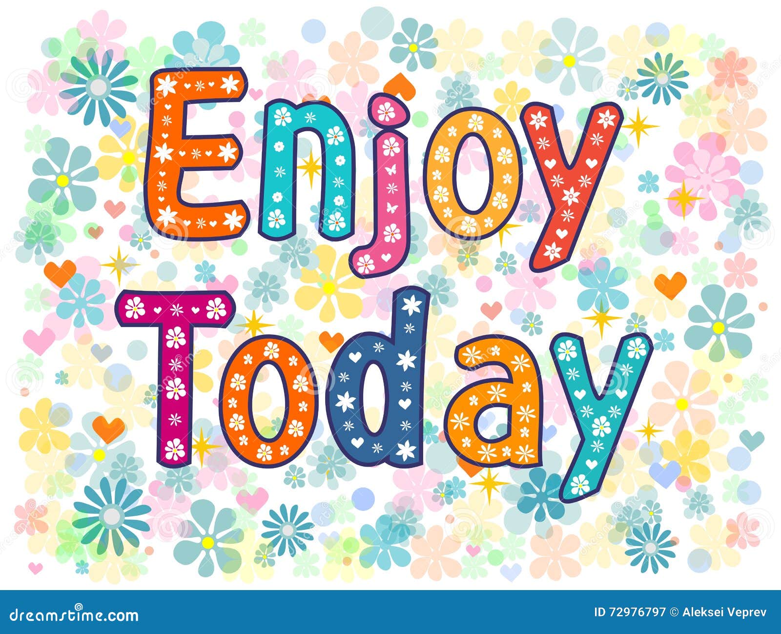 Enjoy Today Decorative Type Stock Vector - Illustration of banner ...