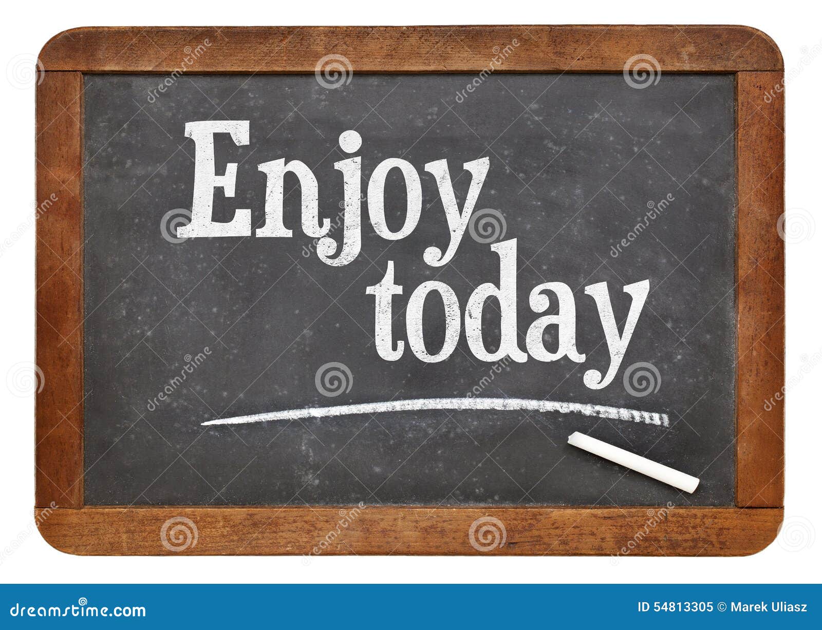 Enjoy Today - Text on Blackboard Stock Image - Image of blackboard ...