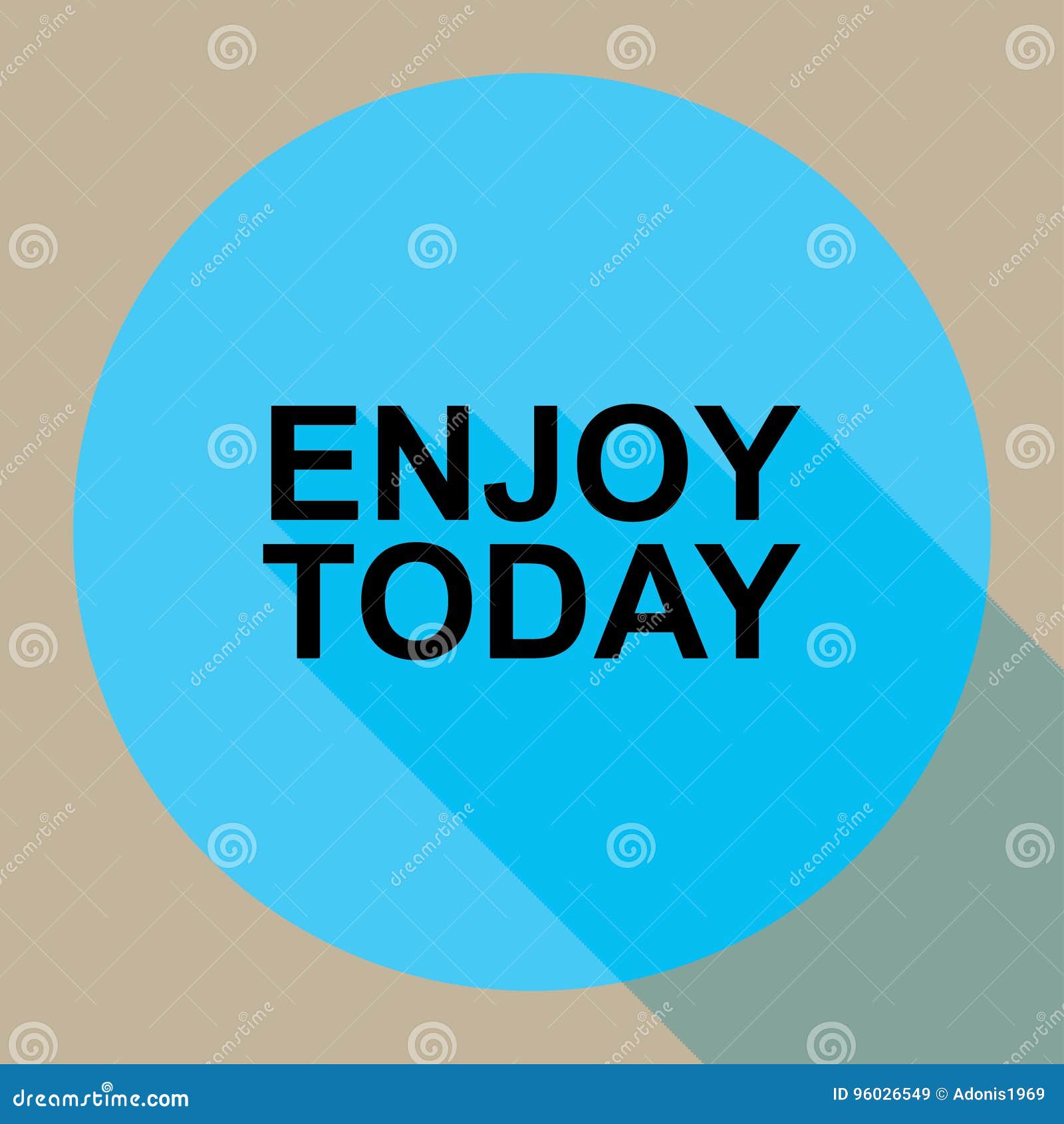 Enjoy Today Poster Cartoon Vector | CartoonDealer.com #85109525