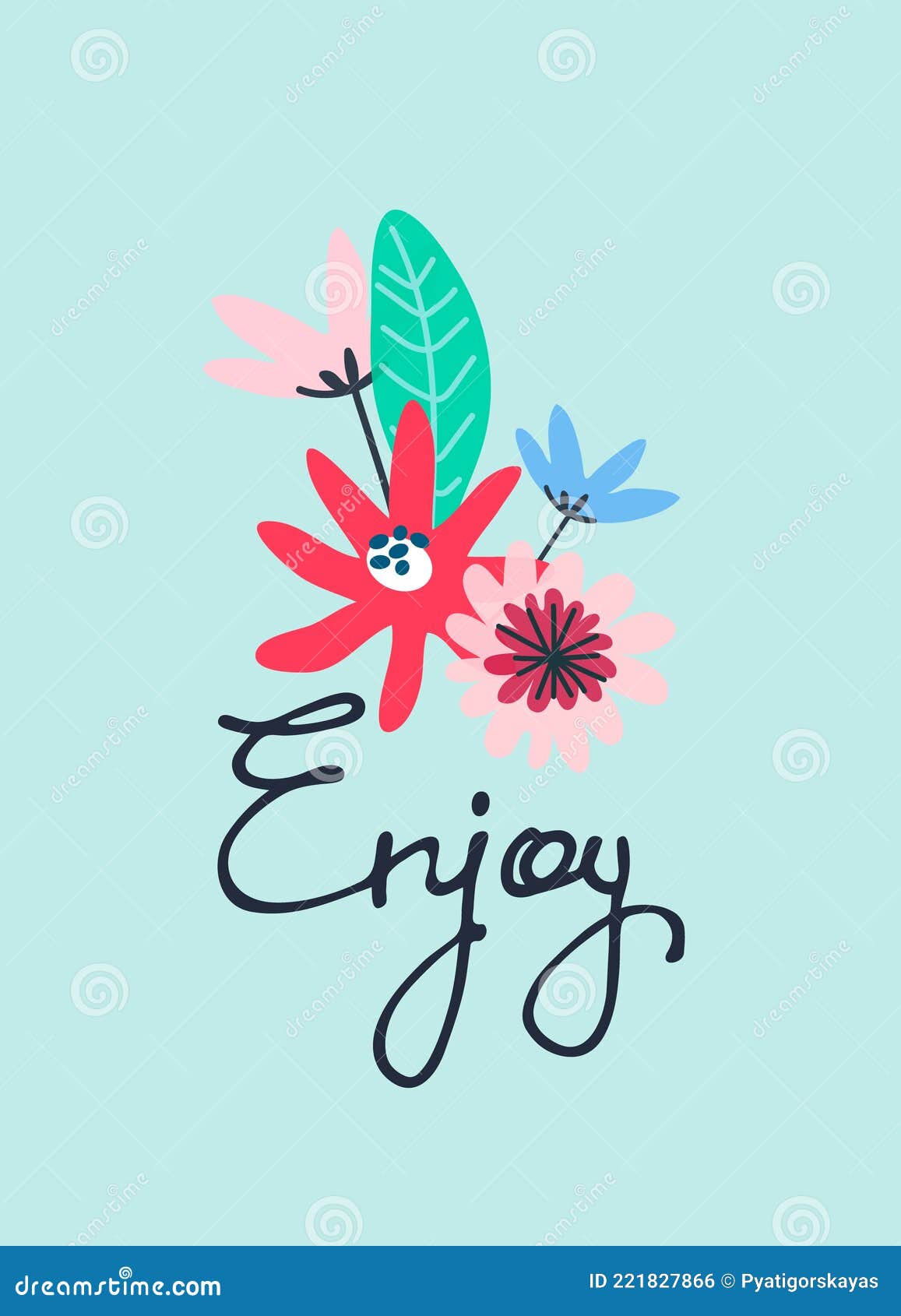 Enjoy. Vector Poster With Lettering. | CartoonDealer.com #131016707