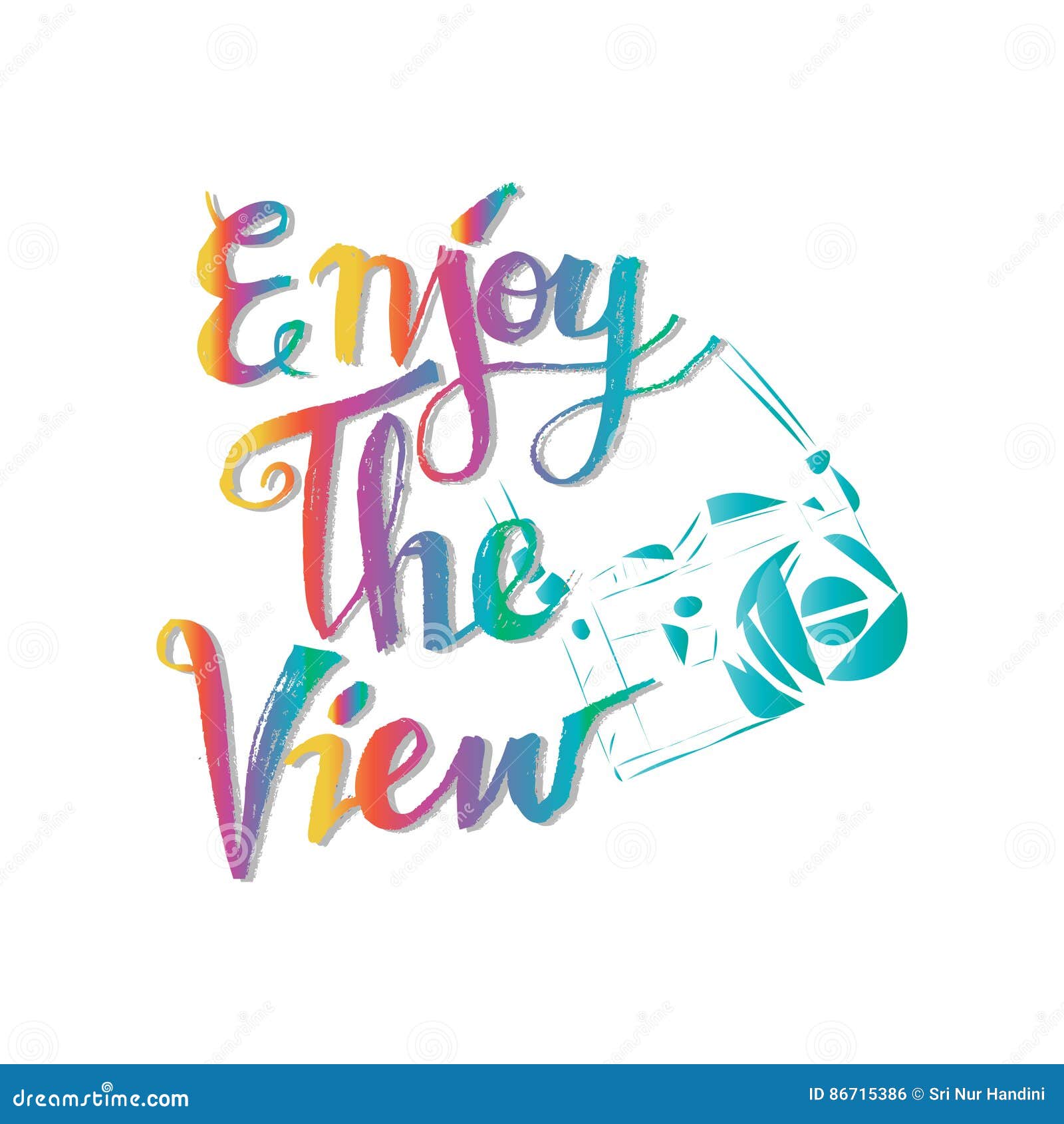 Enjoy the view. stock illustration. Illustration of lens - 86715386