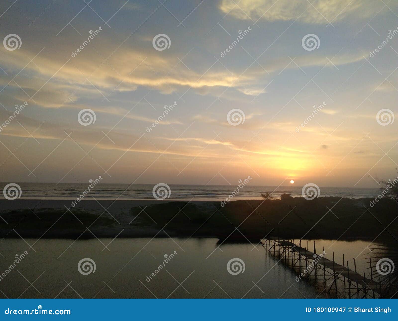 Enjoy View of Sunset in Goa Beach Stock Image - Image of tour, vaishno ...