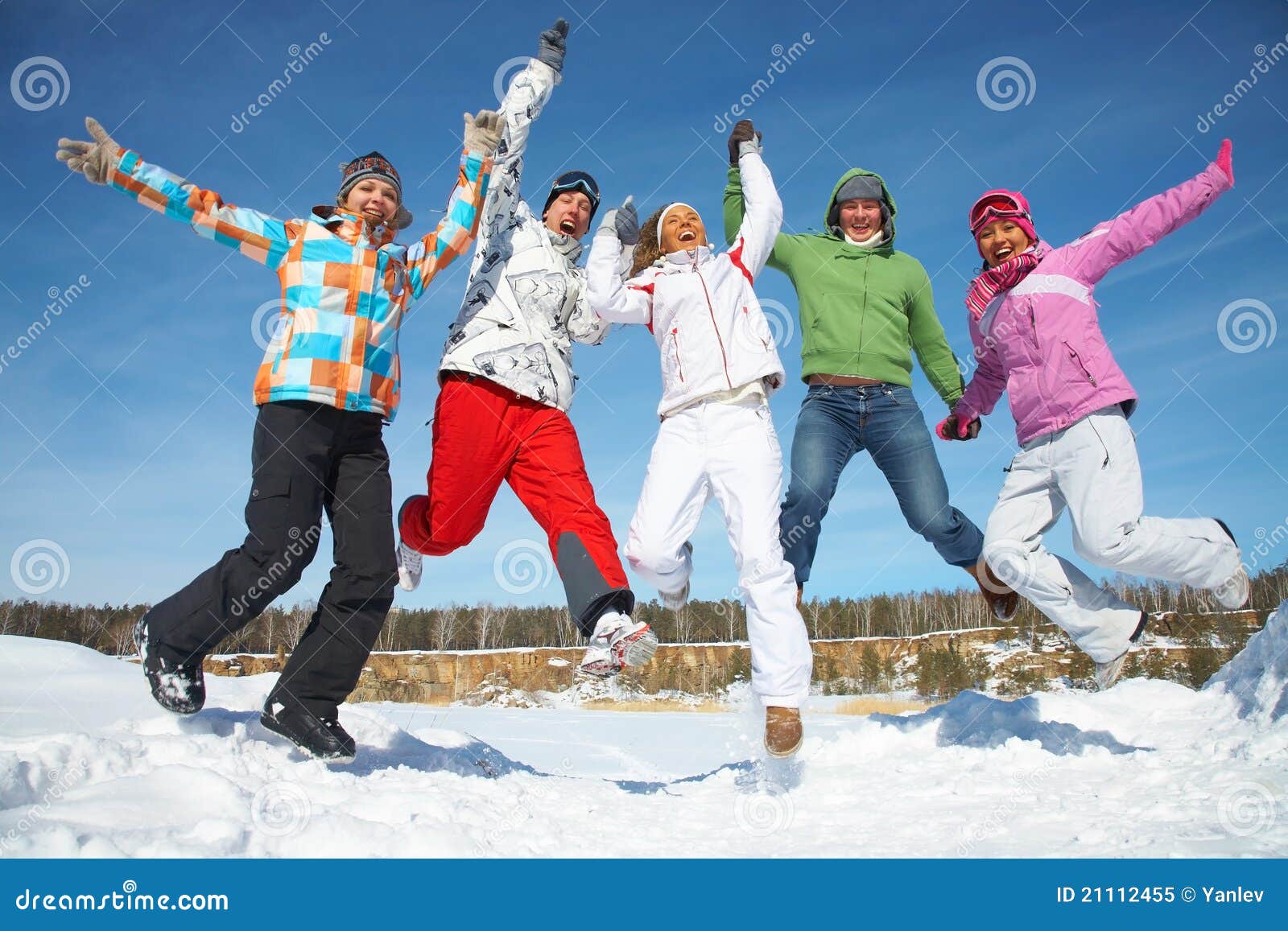 Enjoy winter stock image. Image of boys, skiers, group - 21112455