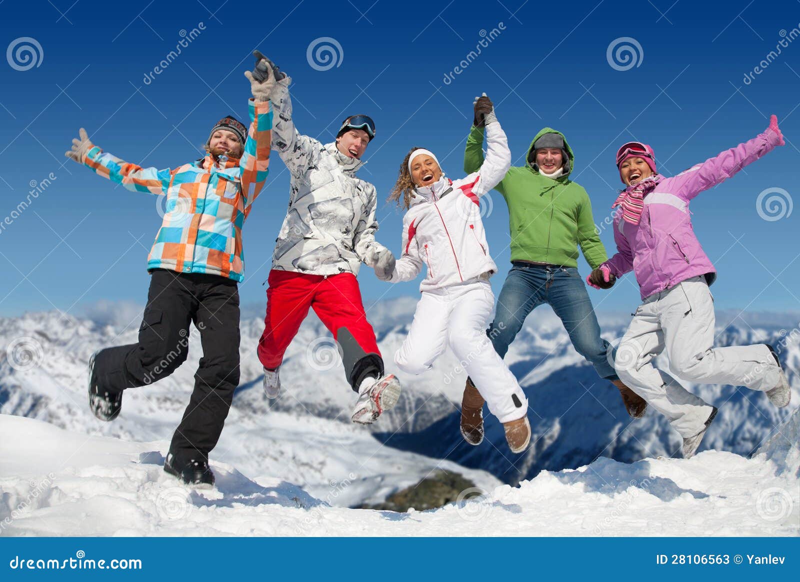 Enjoy winter stock image. Image of friends, couple, blue - 28106563