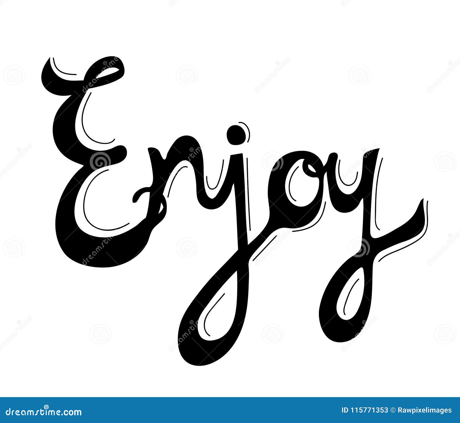 Enjoy Word Isolated on Background Stock Illustration - Illustration of ...