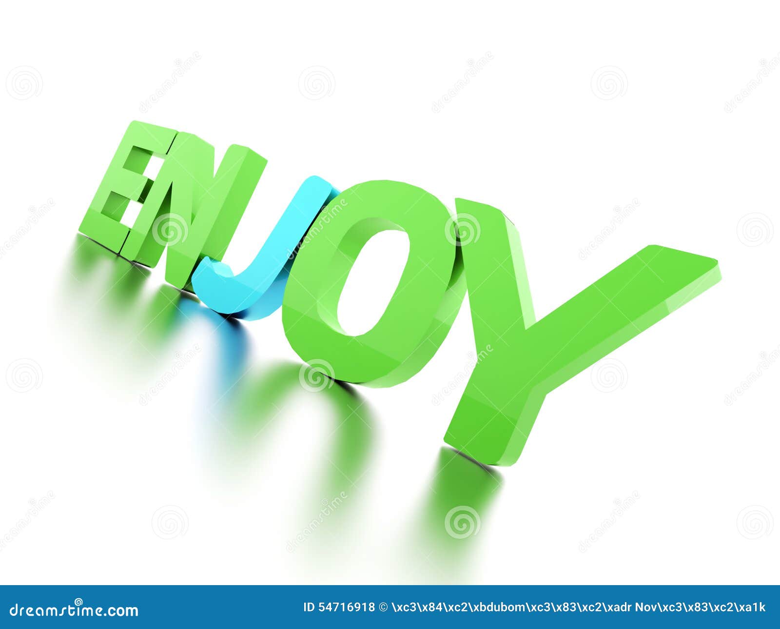 Enjoy word rendered stock illustration. Illustration of global - 54716918