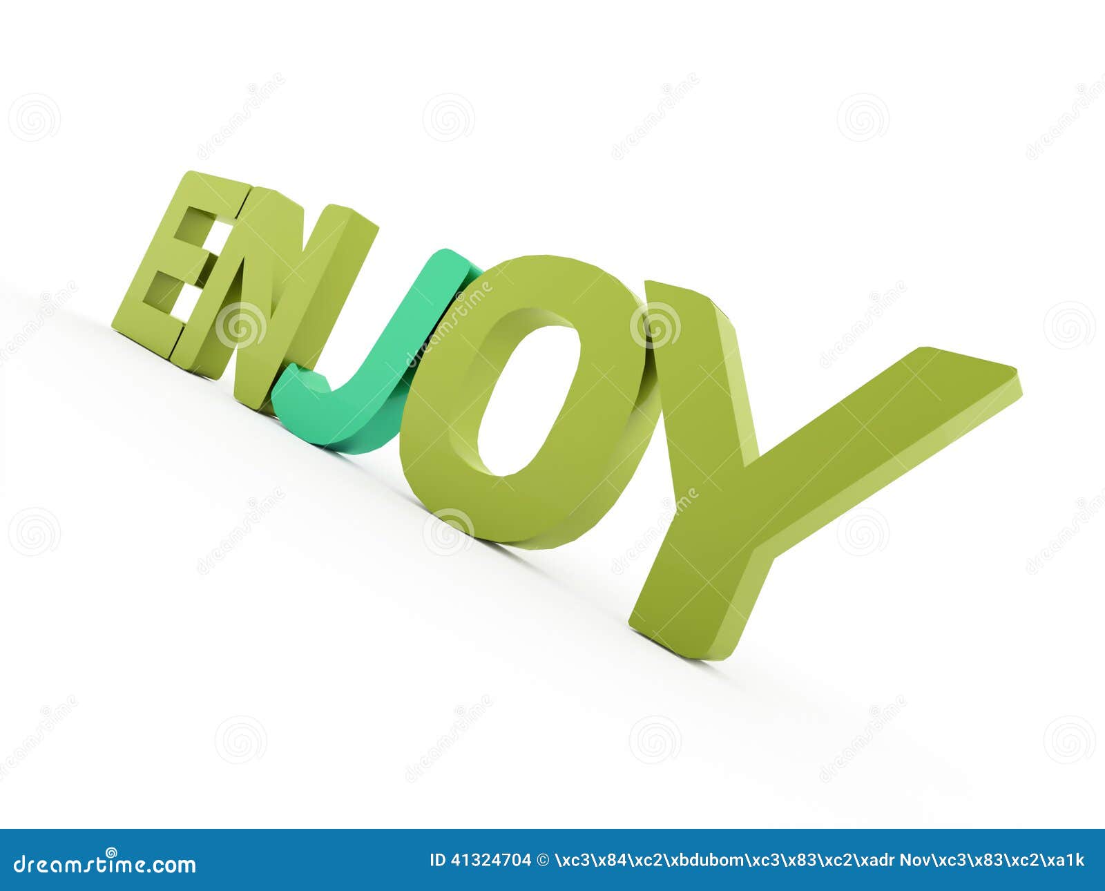 Enjoy Word Rendered Isolated on White Stock Illustration - Illustration ...