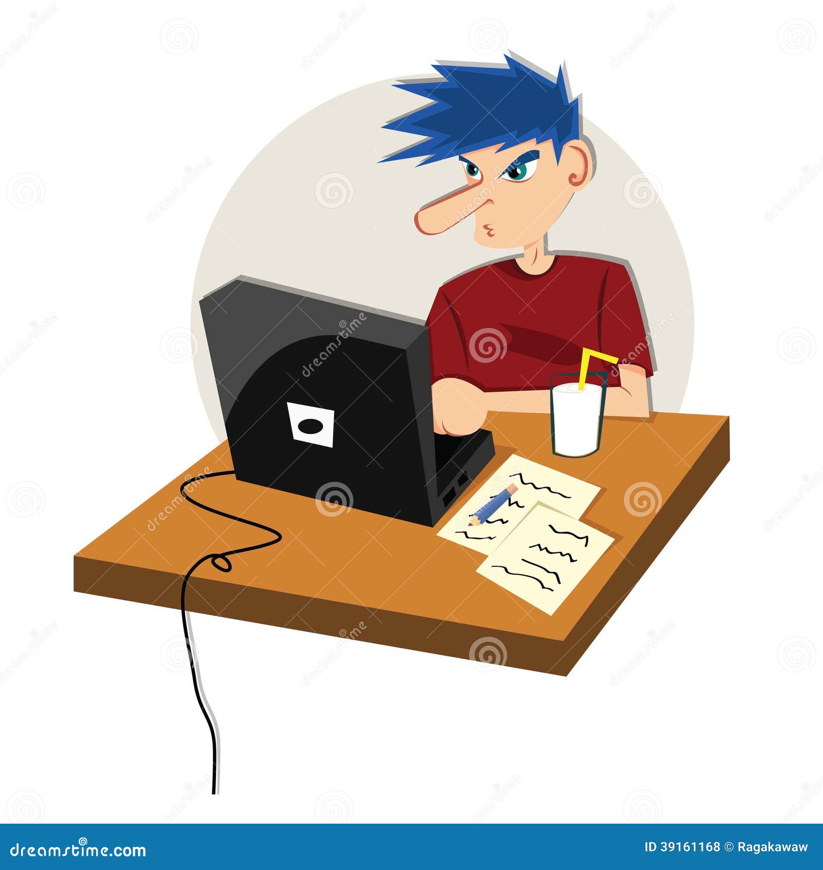 Enjoy Working stock vector. Illustration of pencil, casual - 39161168