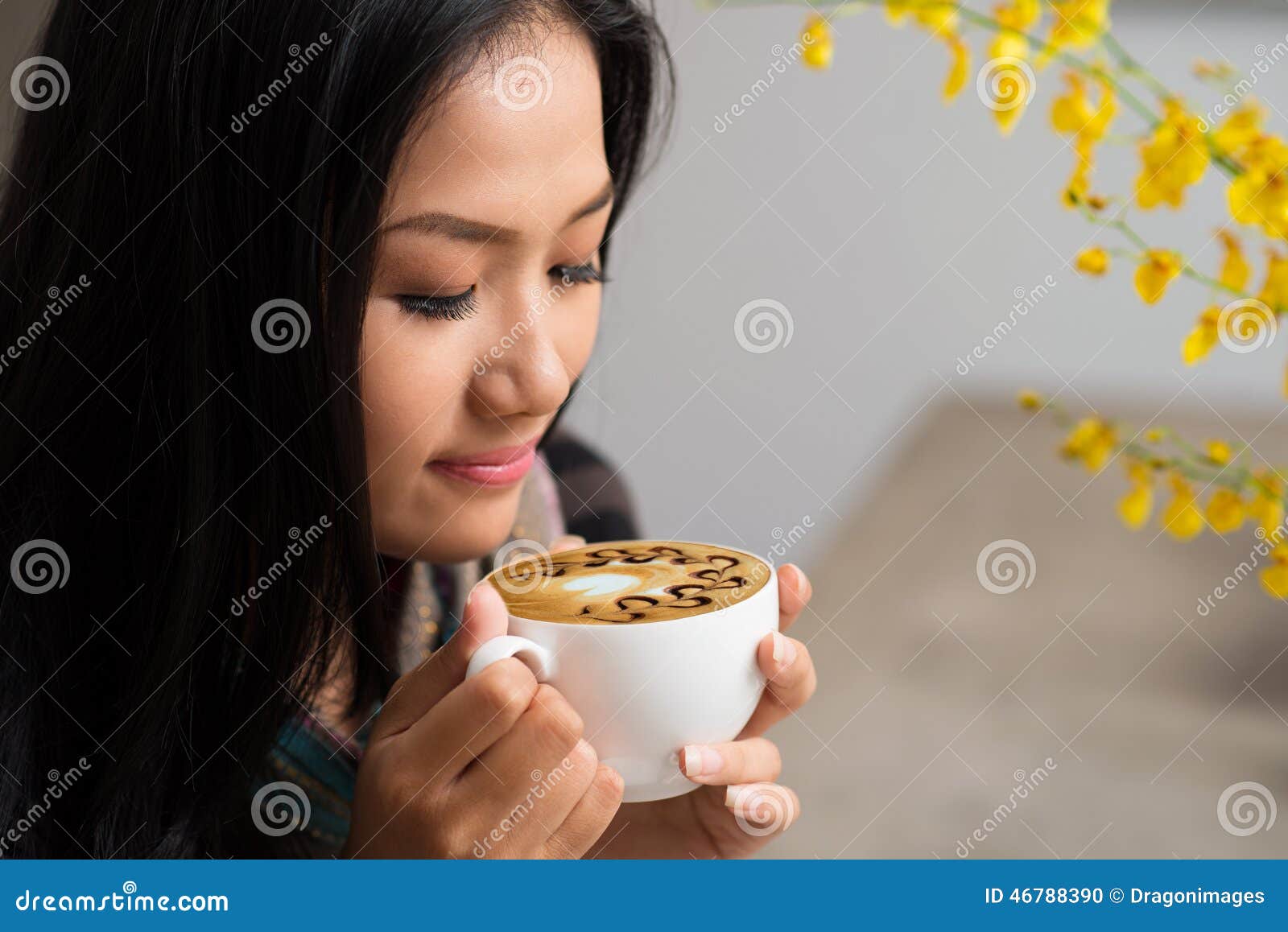 Enjoying cappuccino stock photo. Image of caffeine, face - 46788390 Enjoying cappuccino stock photo. Image of caffeine, face - 46788390