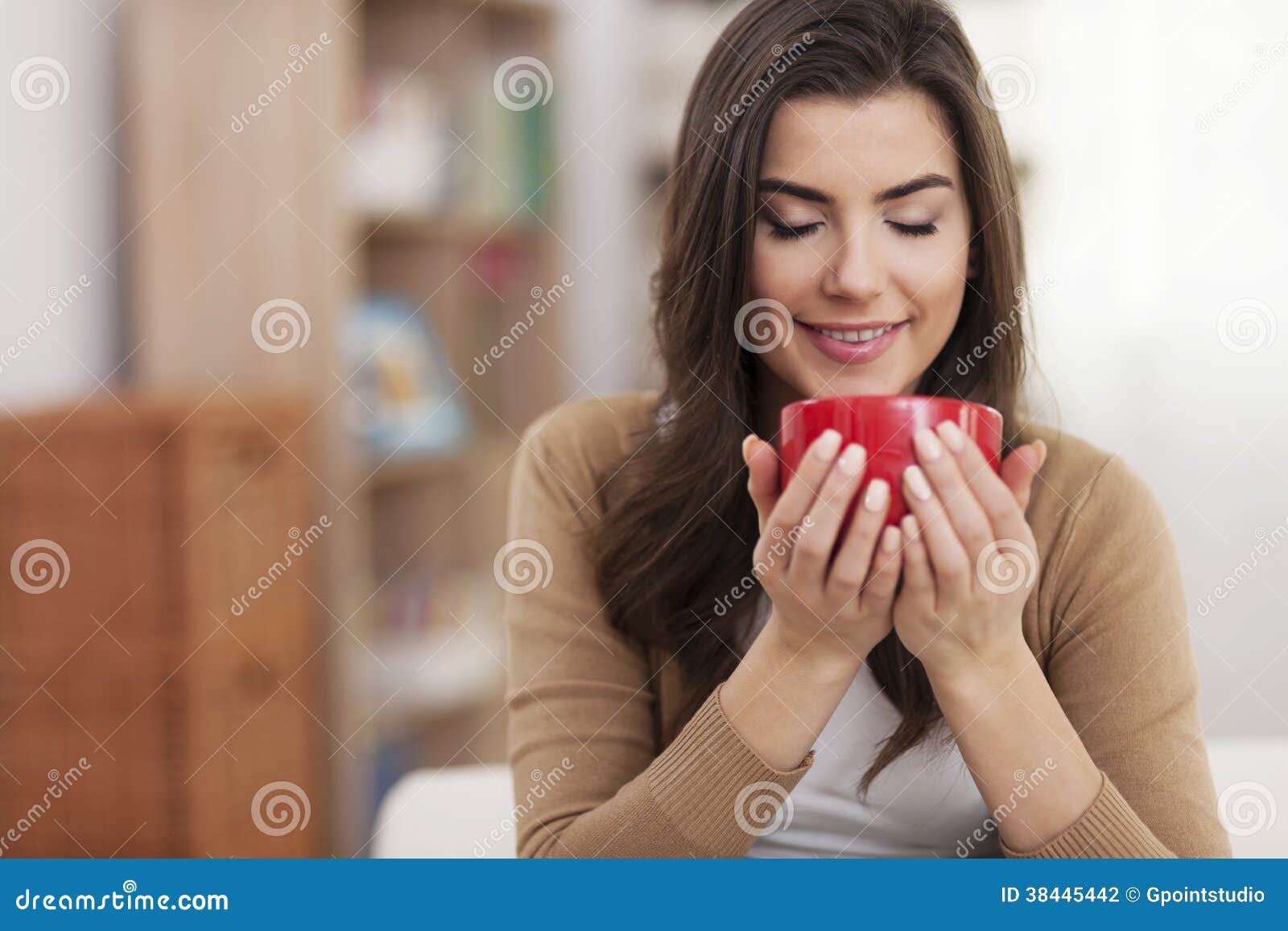 Enjoying coffee stock photo. Image of sitting, resting - 38445442