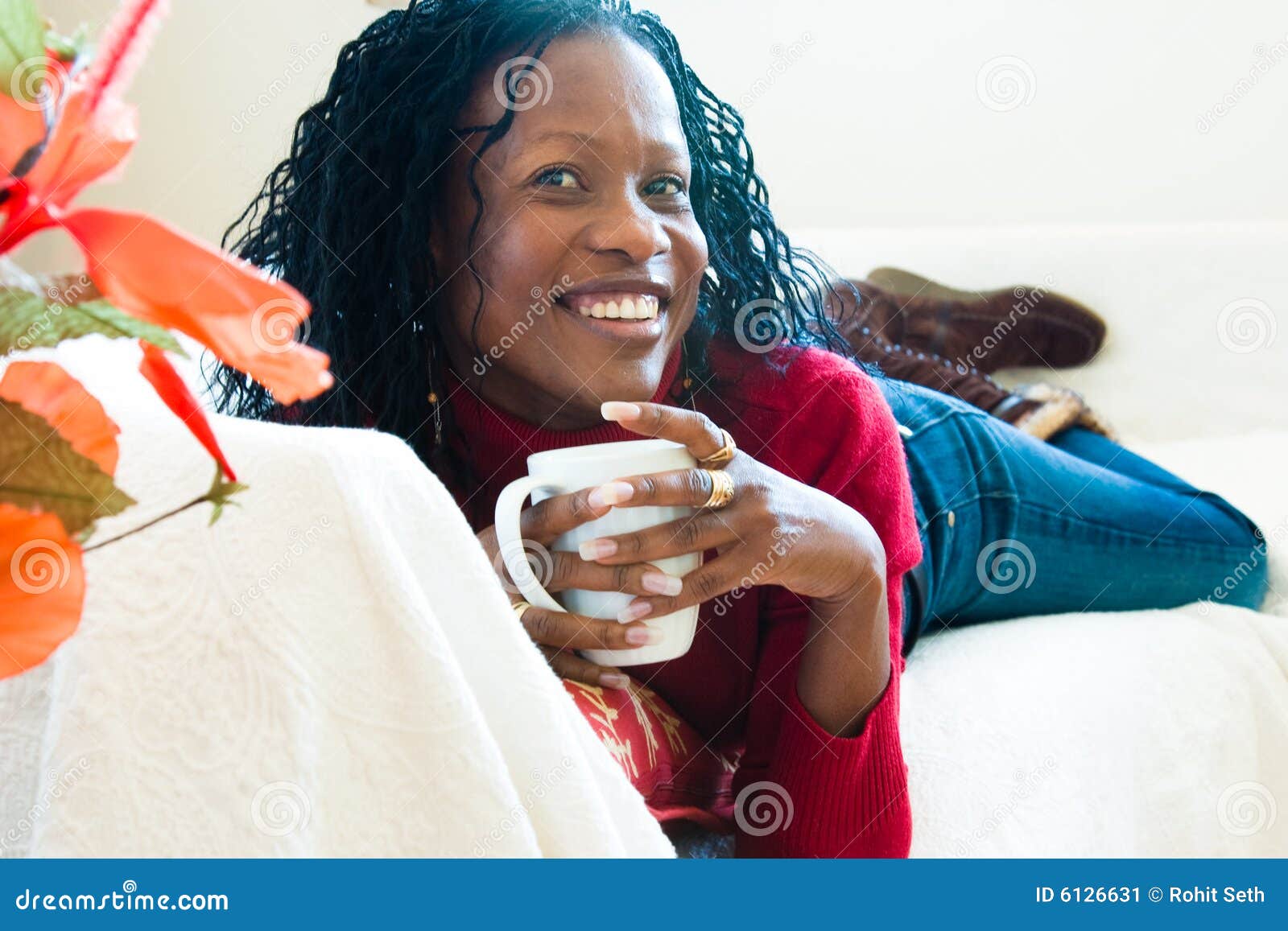 Enjoying a cup of coffee stock image. Image of peaceful - 6126631