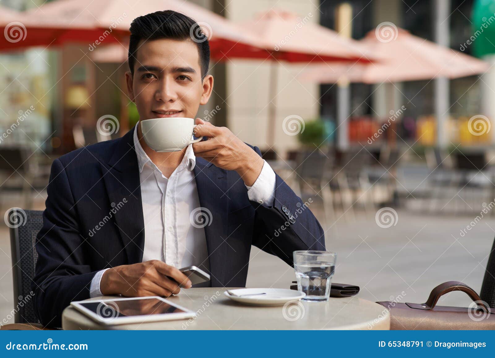 Enjoying cup of tea stock image. Image of portrait, enjoying - 65348791