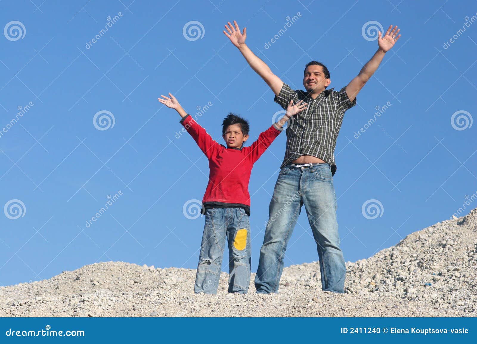 Enjoying the day stock photo. Image of generation, hill - 2411240
