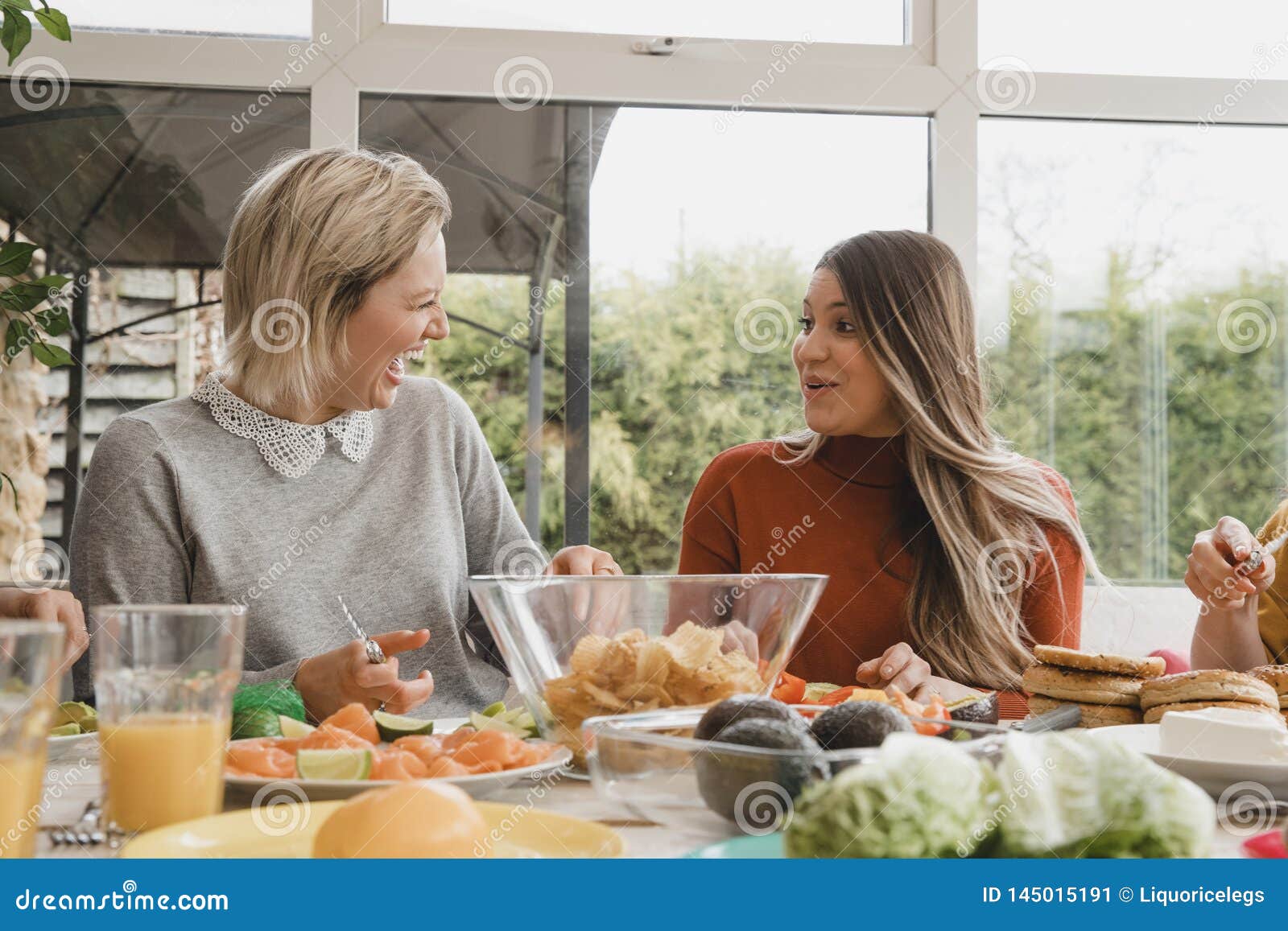 Enjoying Dinner Conversations Stock Image - Image of bonding, food ...