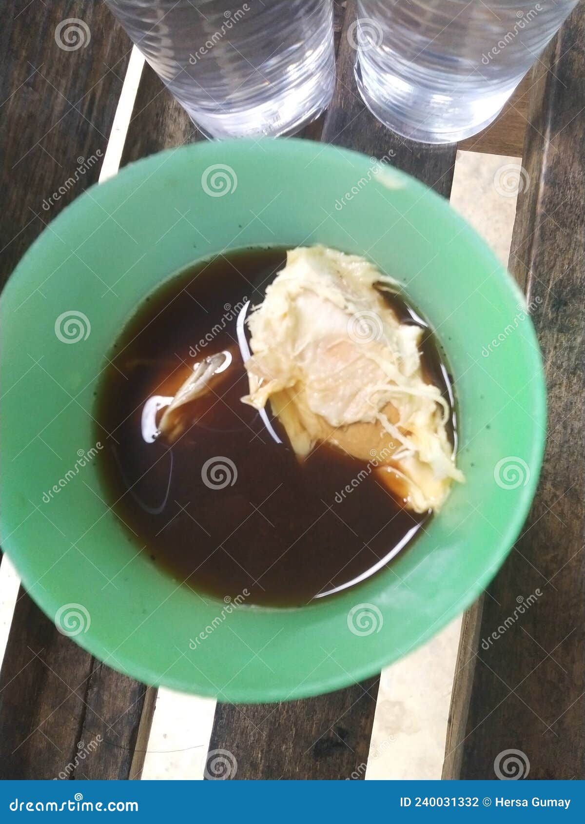 Enjoying Durian Coffee on a Wooden Bench Stock Photo - Image of ...