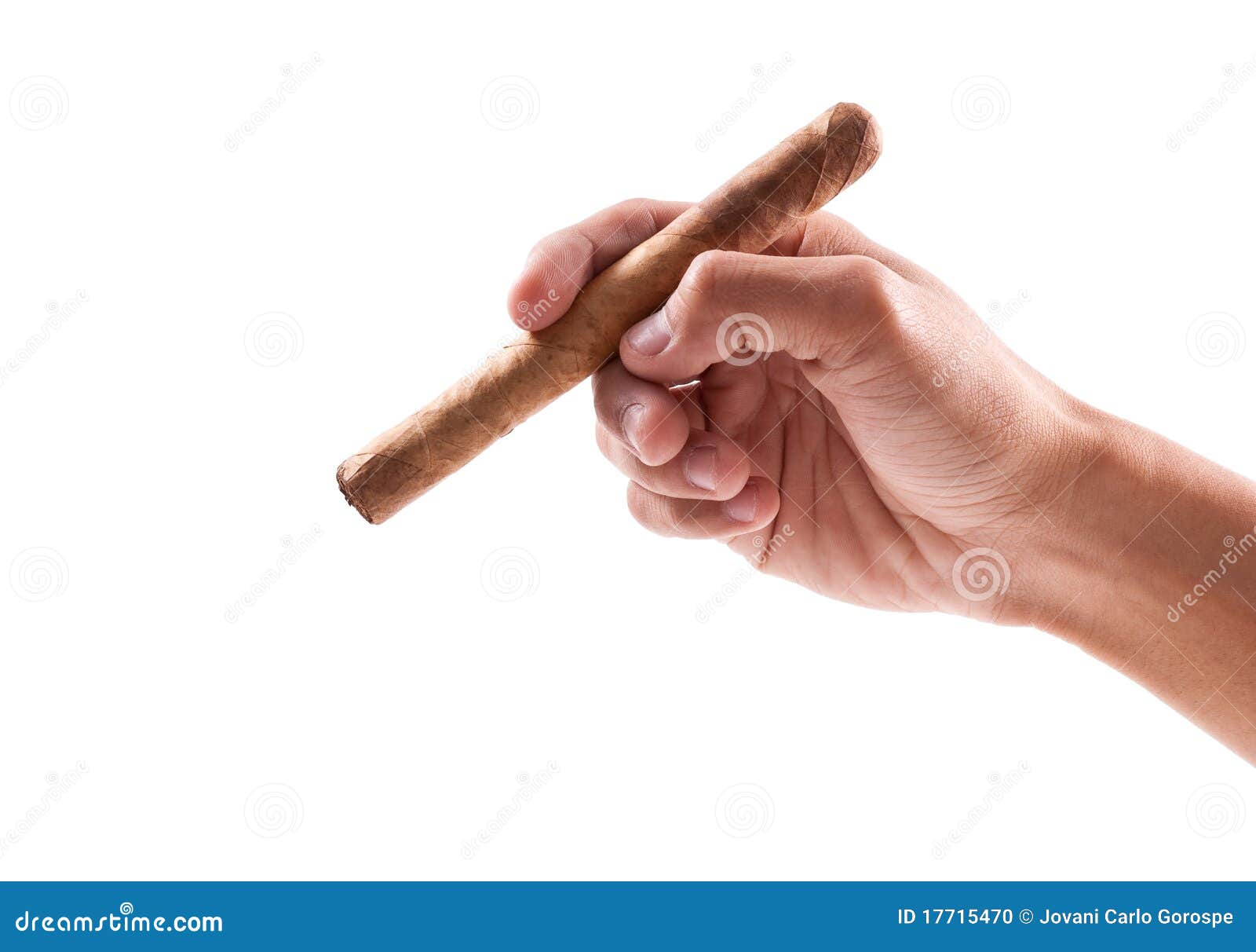 Enjoying a Fine Cigar stock photo. Image of hand, cigar - 17715470