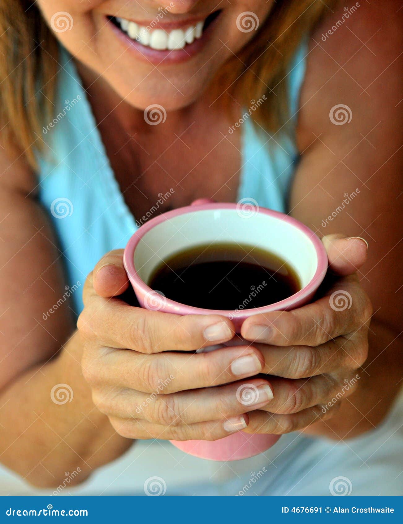 Enjoying the First Cup of Coffee Stock Image - Image of coffee, ritual ...