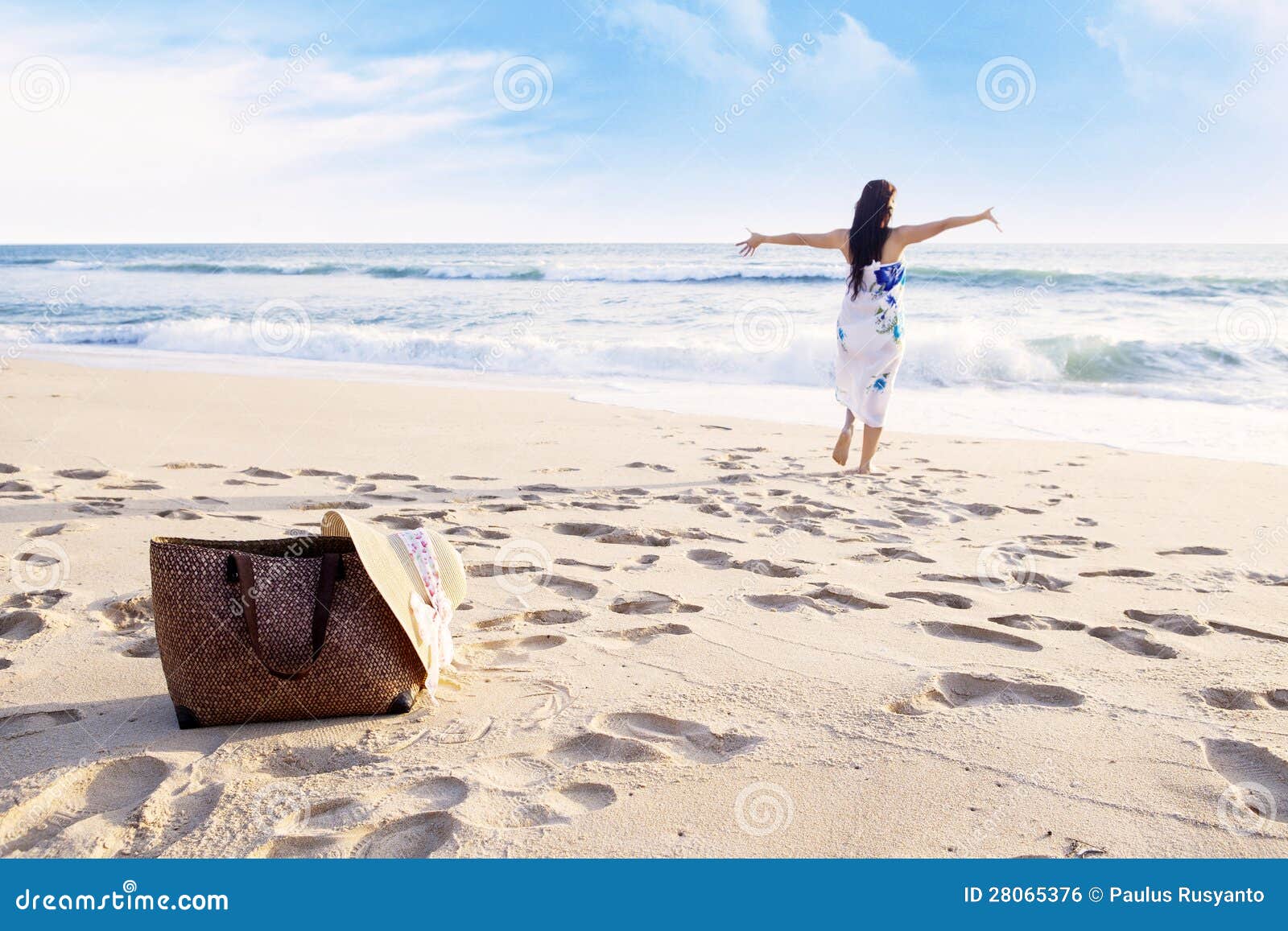 Enjoying Freedom at the Beach Stock Photo - Image of away, beautiful ...