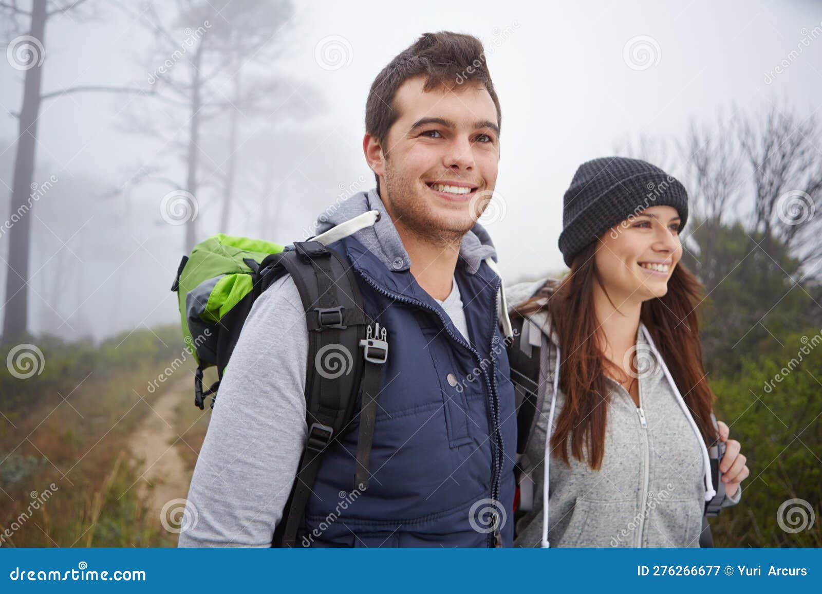 Enjoying The Fresh Air And The Views A Handsome Young Man On A Hike