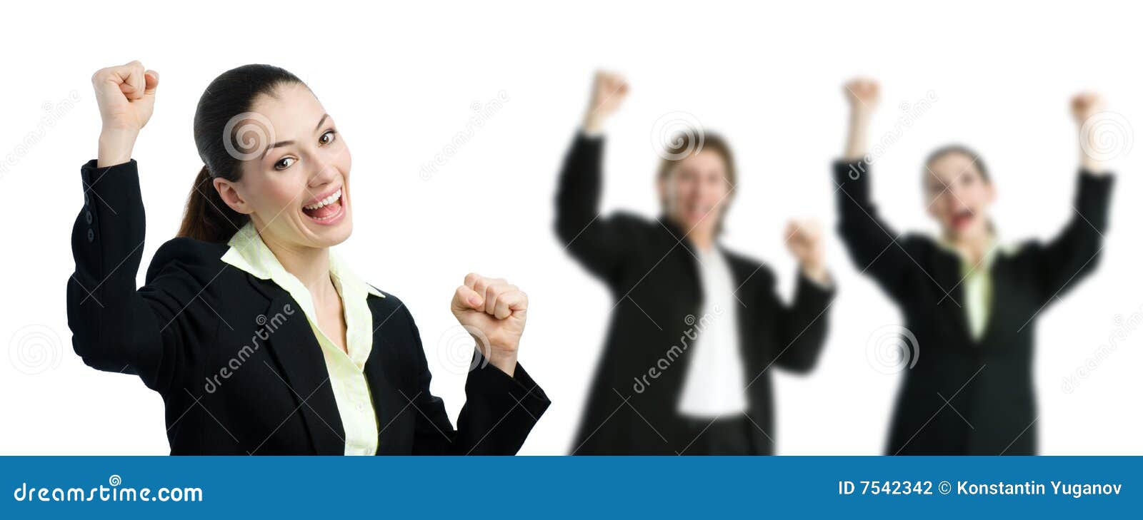 Enjoying her success stock photo. Image of teamwork, business - 7542342