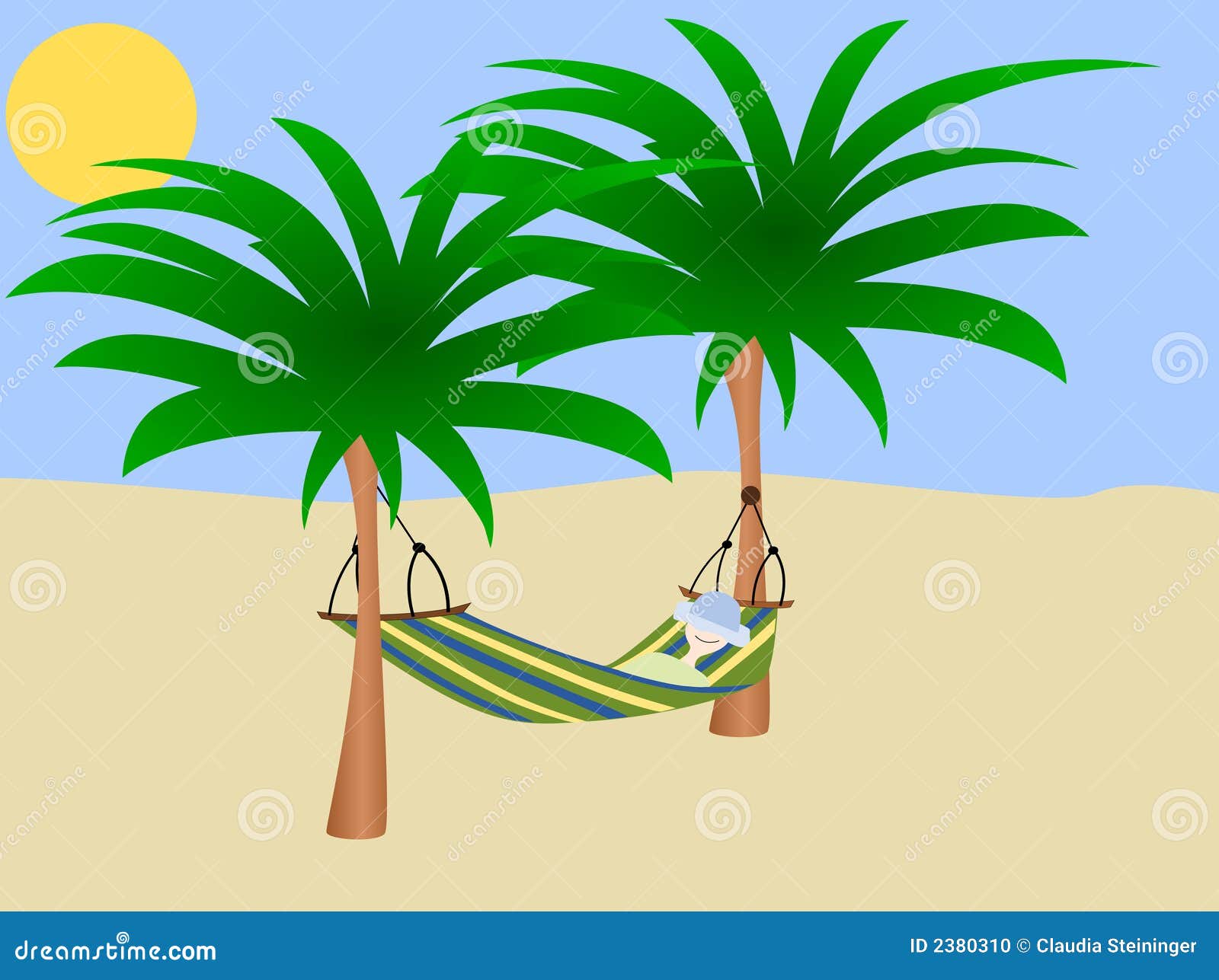 Enjoying life stock vector. Illustration of cartoon, laying - 2380310