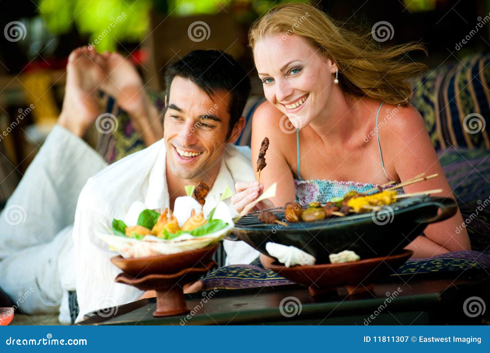 Enjoying Lunch stock image. Image of attractive, eating - 11811307