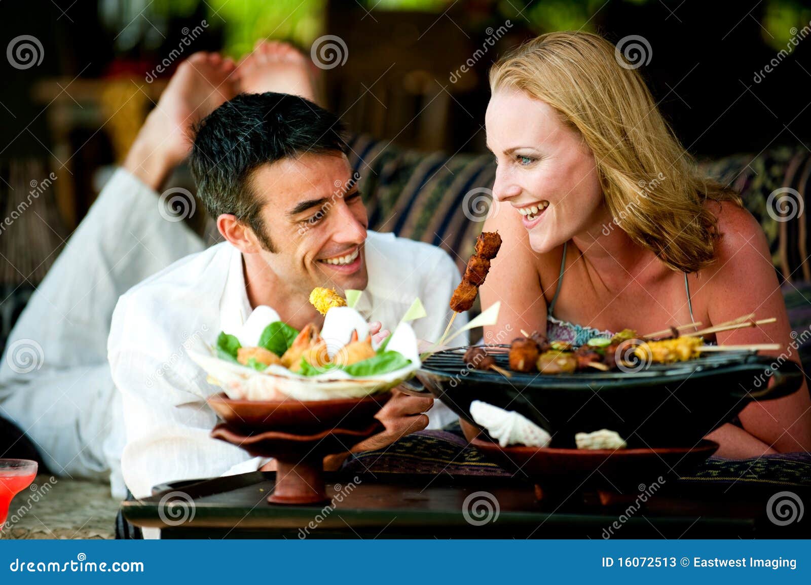 Enjoying Lunch stock image. Image of food, dining, couple - 16072513