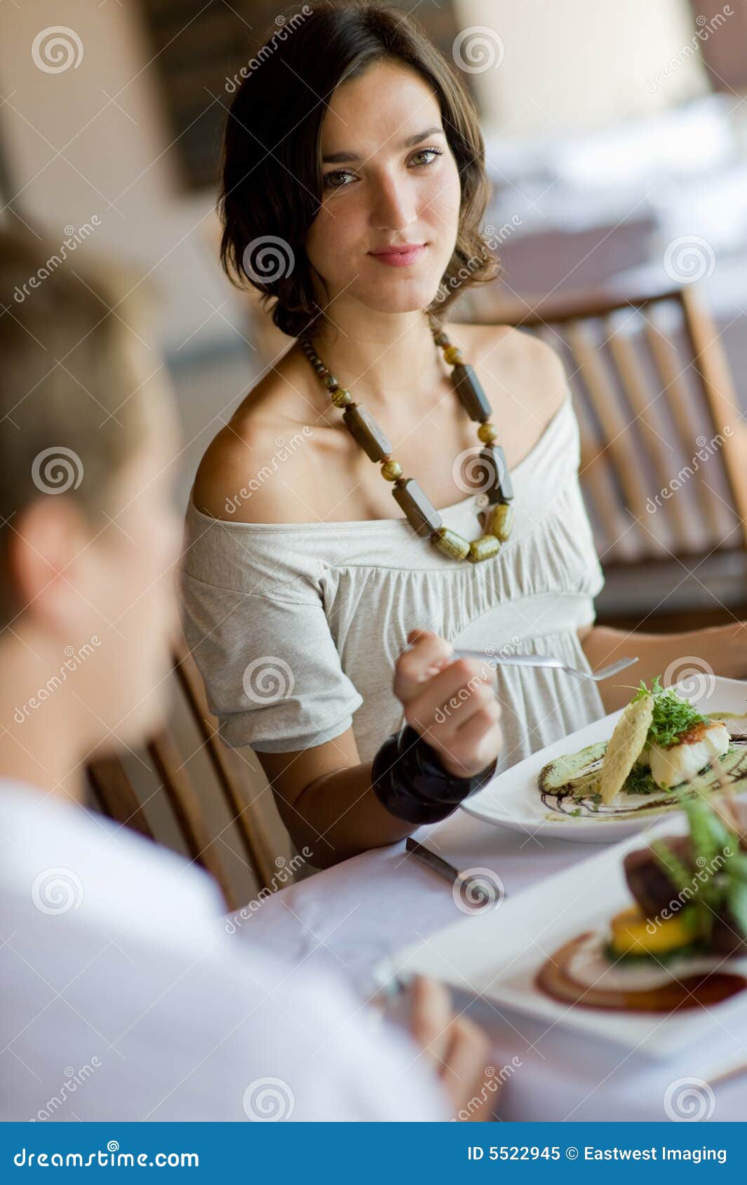 Enjoying Lunch stock image. Image of outside, caucasian - 5522945