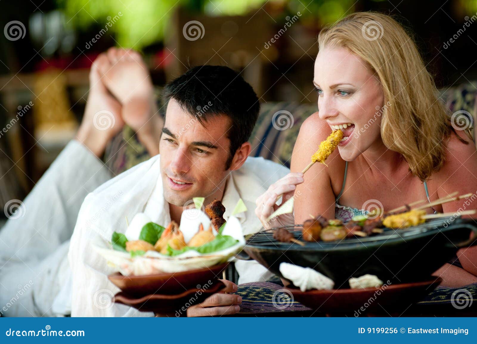 Enjoying Lunch stock photo. Image of lifestyle, male, vacation - 9199256